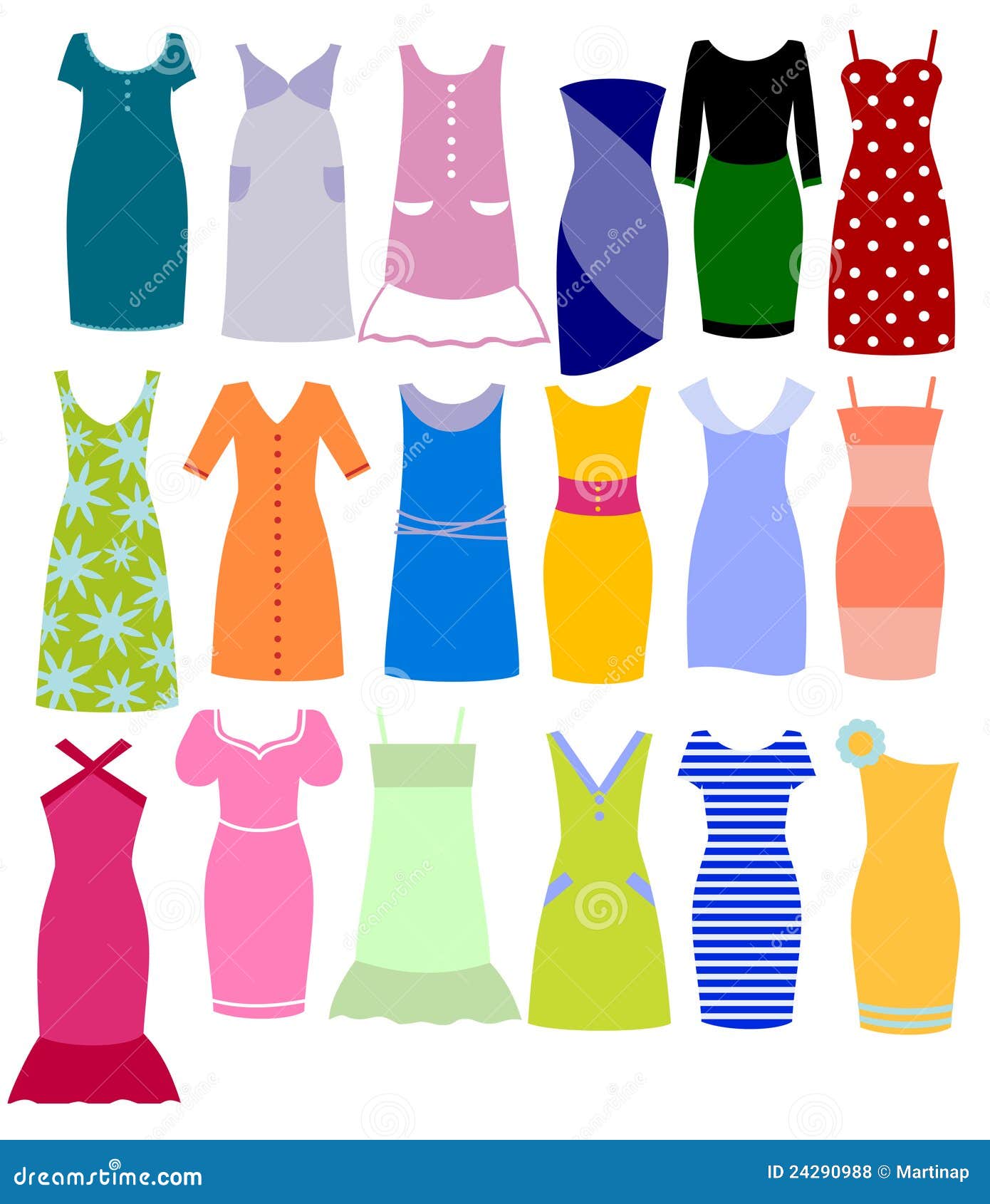 Reeks kleren vector illustratie. Illustration of inzameling - 24290988