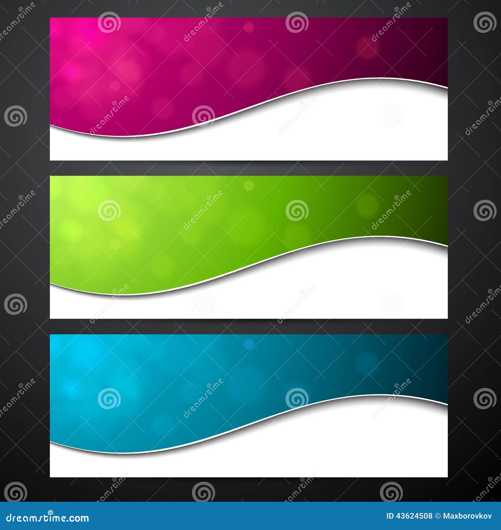 Reeks Kleurrijke Document Banners Vector Illustratie - Illustration of ...