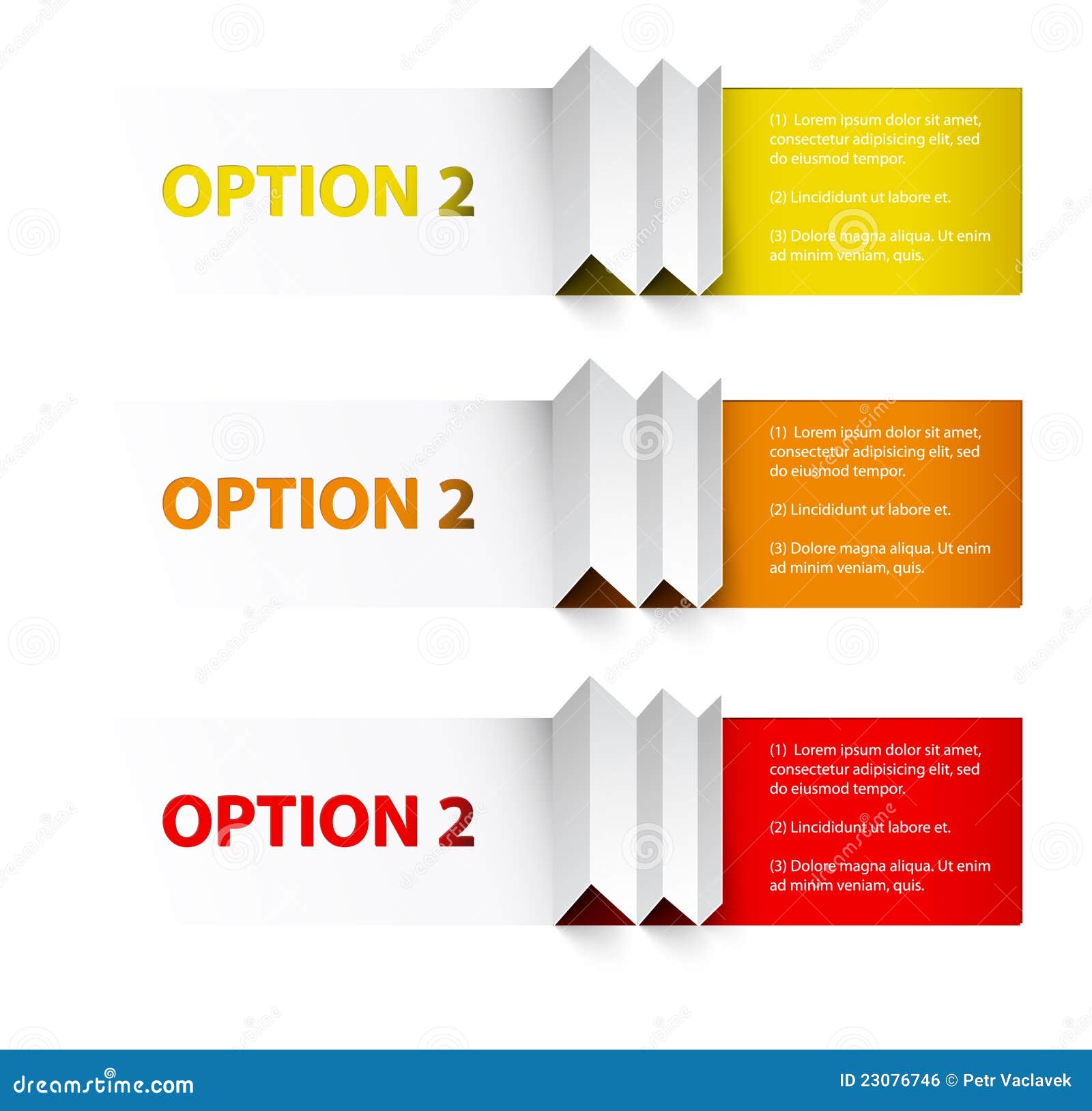 Reeks Kleurrijke Vector De Optiedozen Van De Steekproef Vector ...
