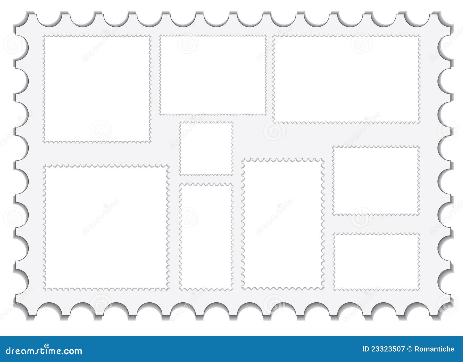 Reeks lege postzegels vector illustratie. Illustration of voorwerp ...