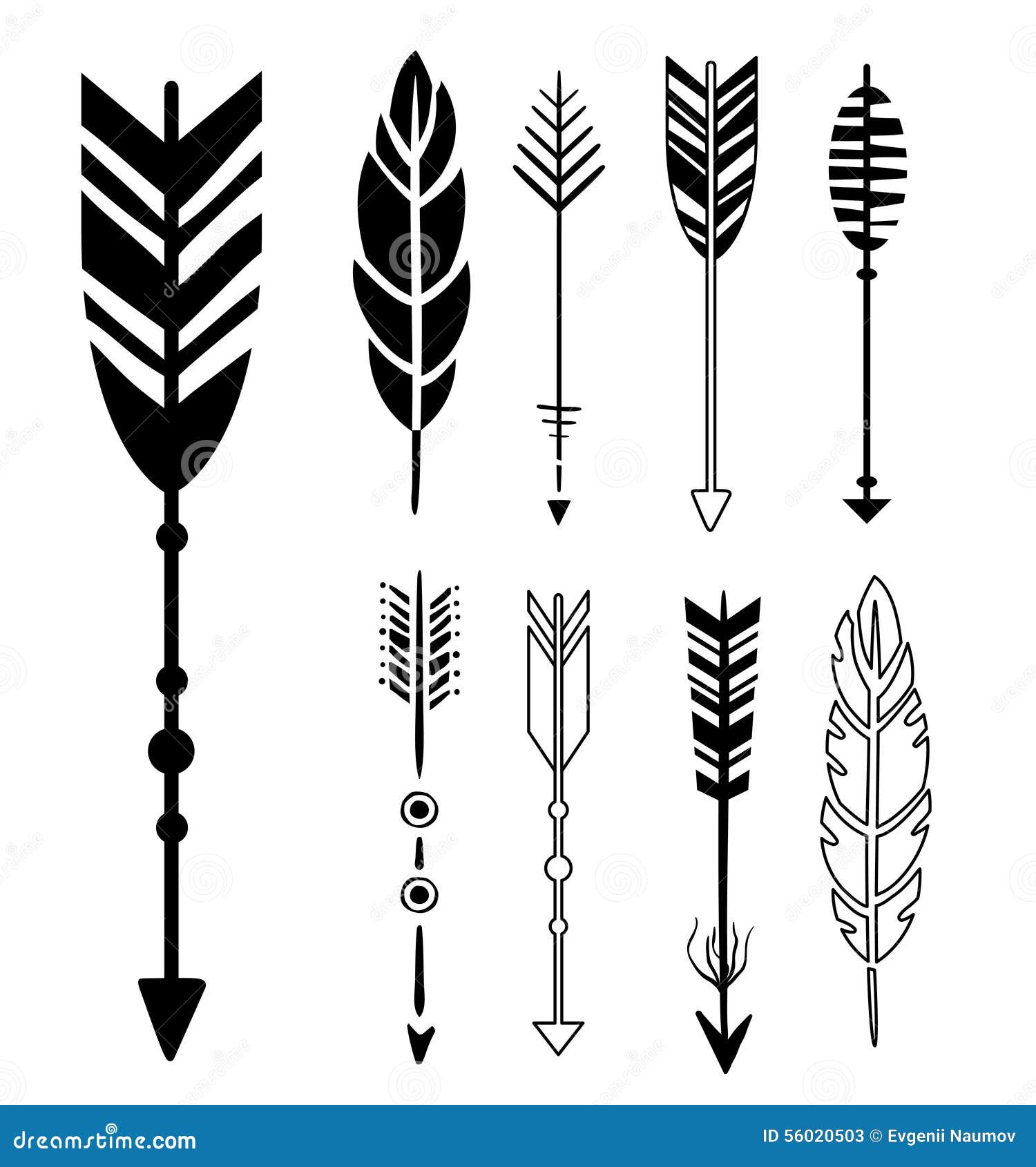 Reeks Leuke Hipster-Pijlen vector illustratie. Illustration of ...