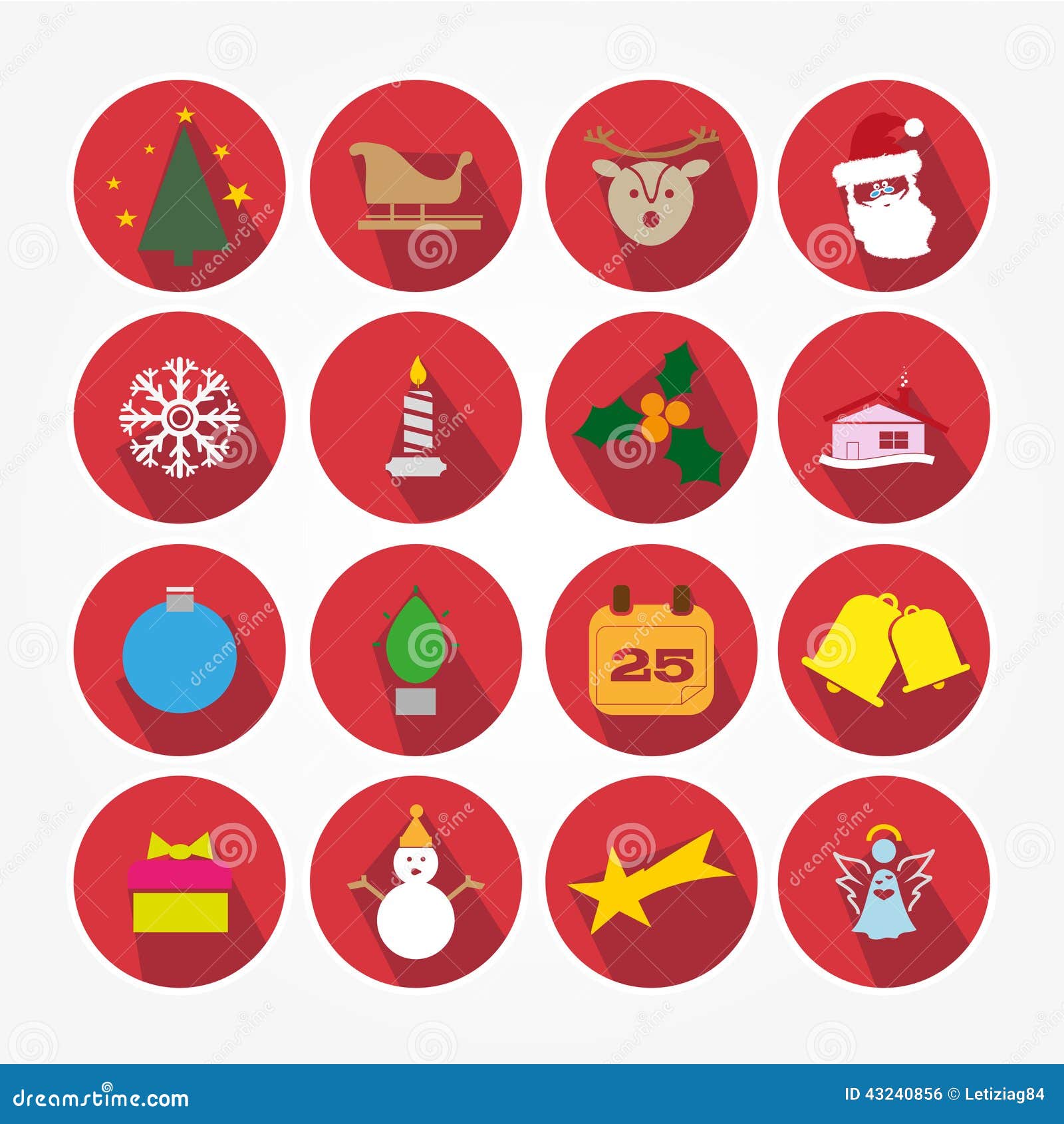 Reeks Pictogrammen - Kerstmis Vector Illustratie - Illustration of ...