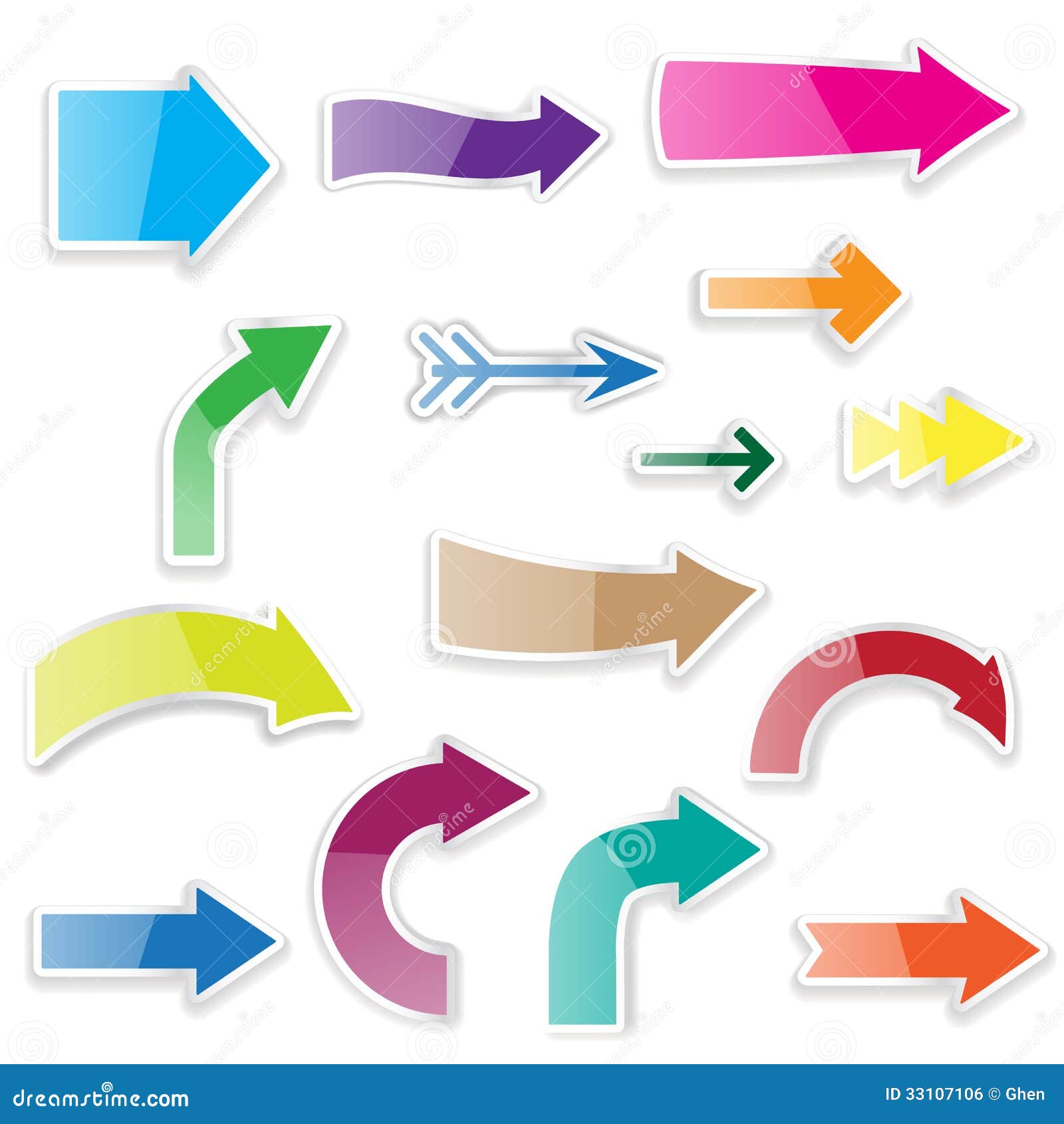 Reeks pijlen vector illustratie. Illustration of richting - 33107106