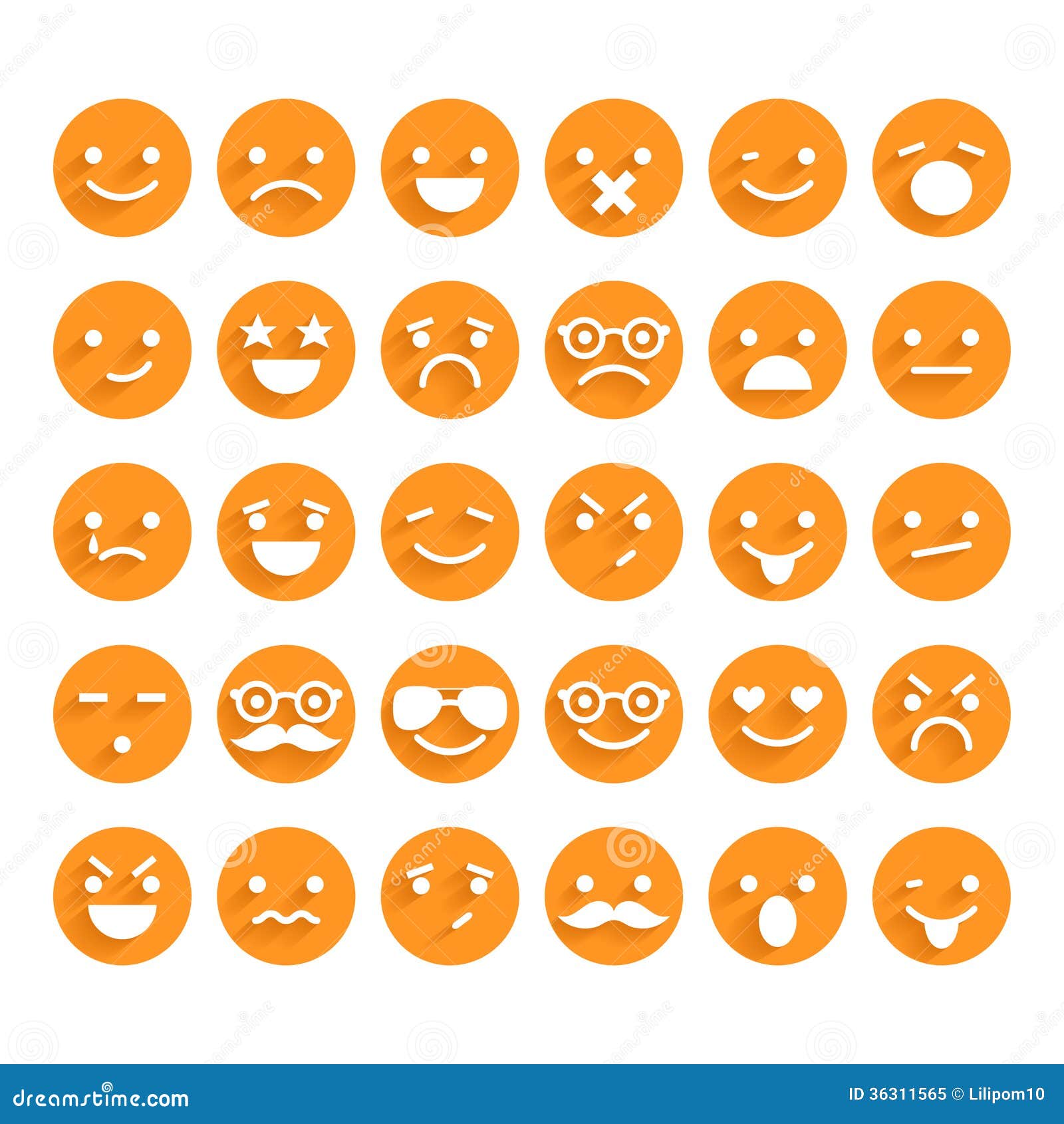 Reeks smileypictogrammen vector illustratie. Illustration of emotie ...