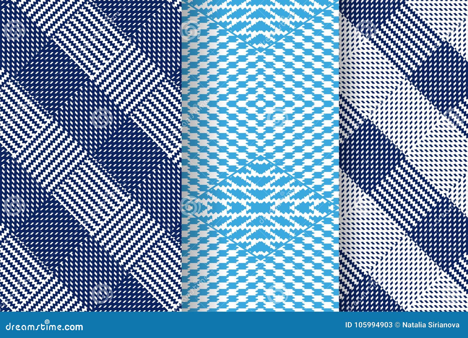 Reeks Van 3 Abstracte Patronen Vector Illustratie - Illustration of ...