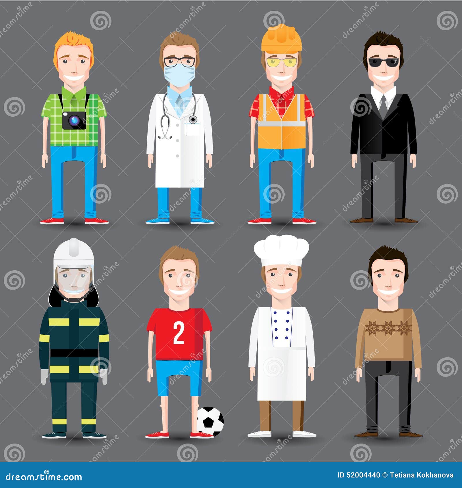 Reeks Van De Beroepen Van 8 Mensen Vector Vlak Ontwerp Vector ... Reeks Van De Beroepen Van 8 Mensen Vector Vlak Ontwerp Vector ...
