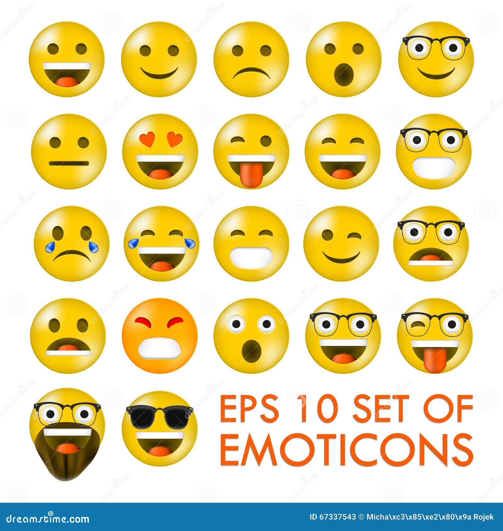 Reeks Van Emoticons of Emoji Stock Illustratie - Illustration of ...