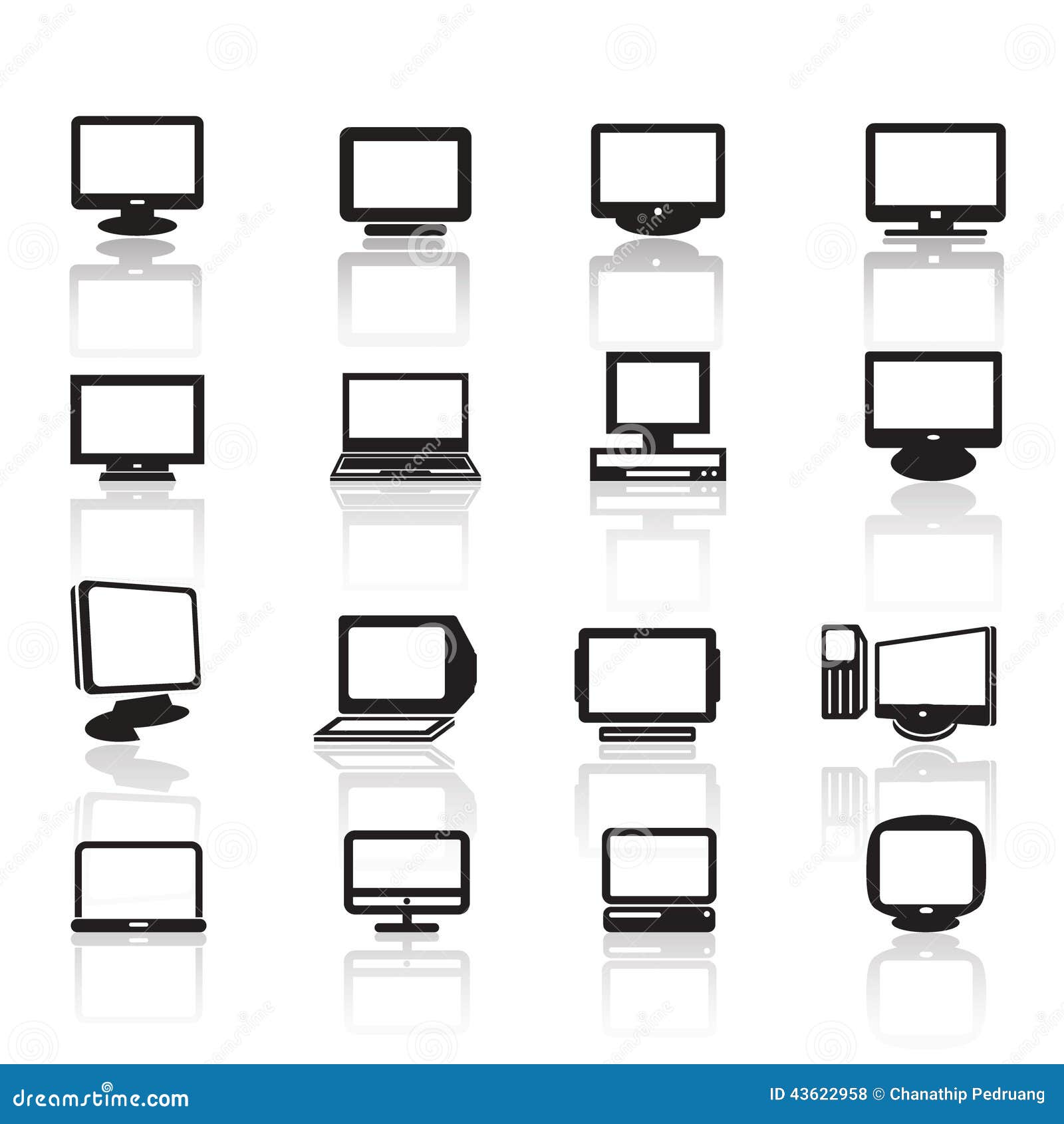Reeks 09 Van Het Computerpictogram Vector Illustratie - Illustration of ...