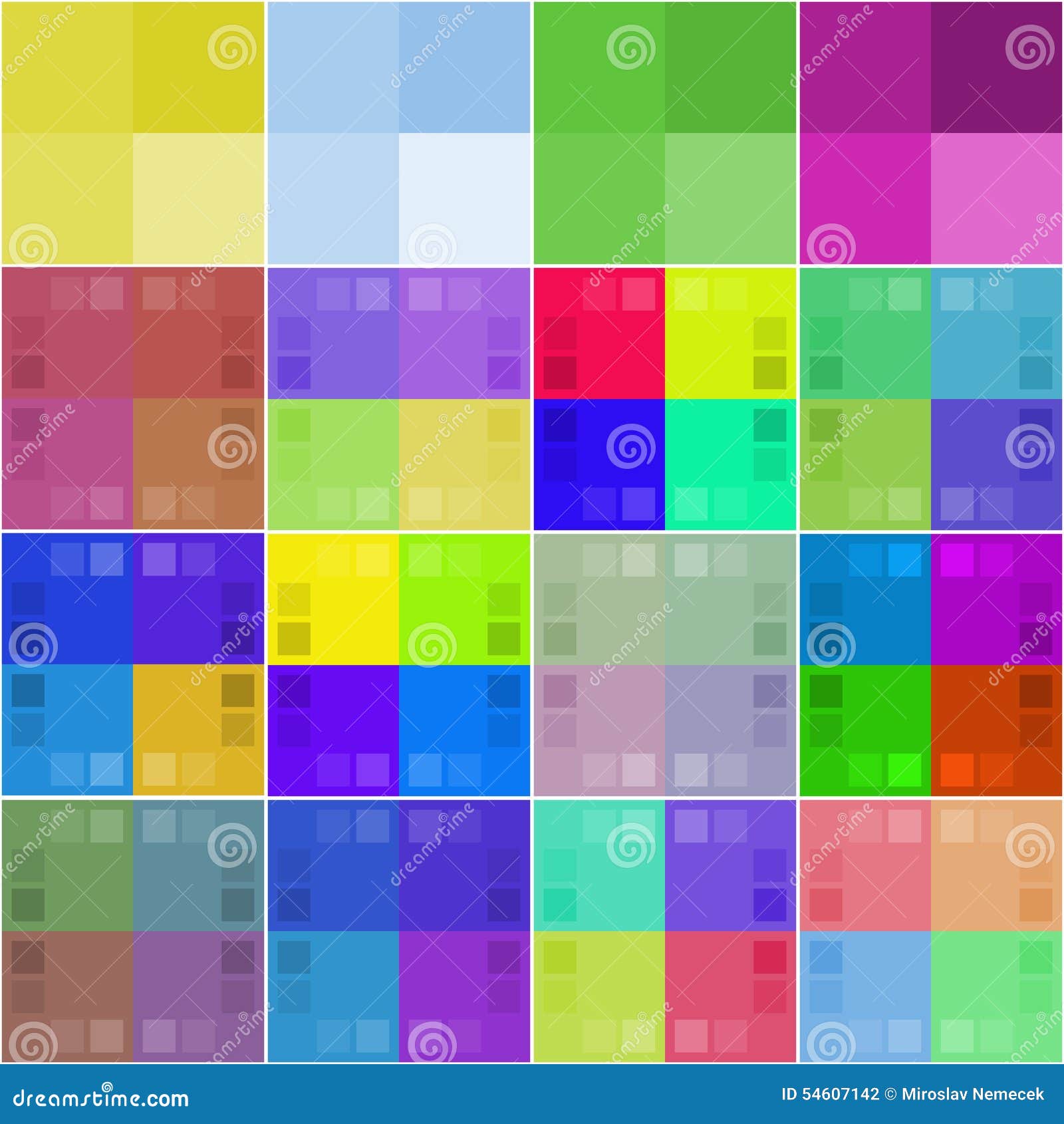 Reeks Van 16 Kleurenpaletten Stock Illustratie - Illustration of kleur ...