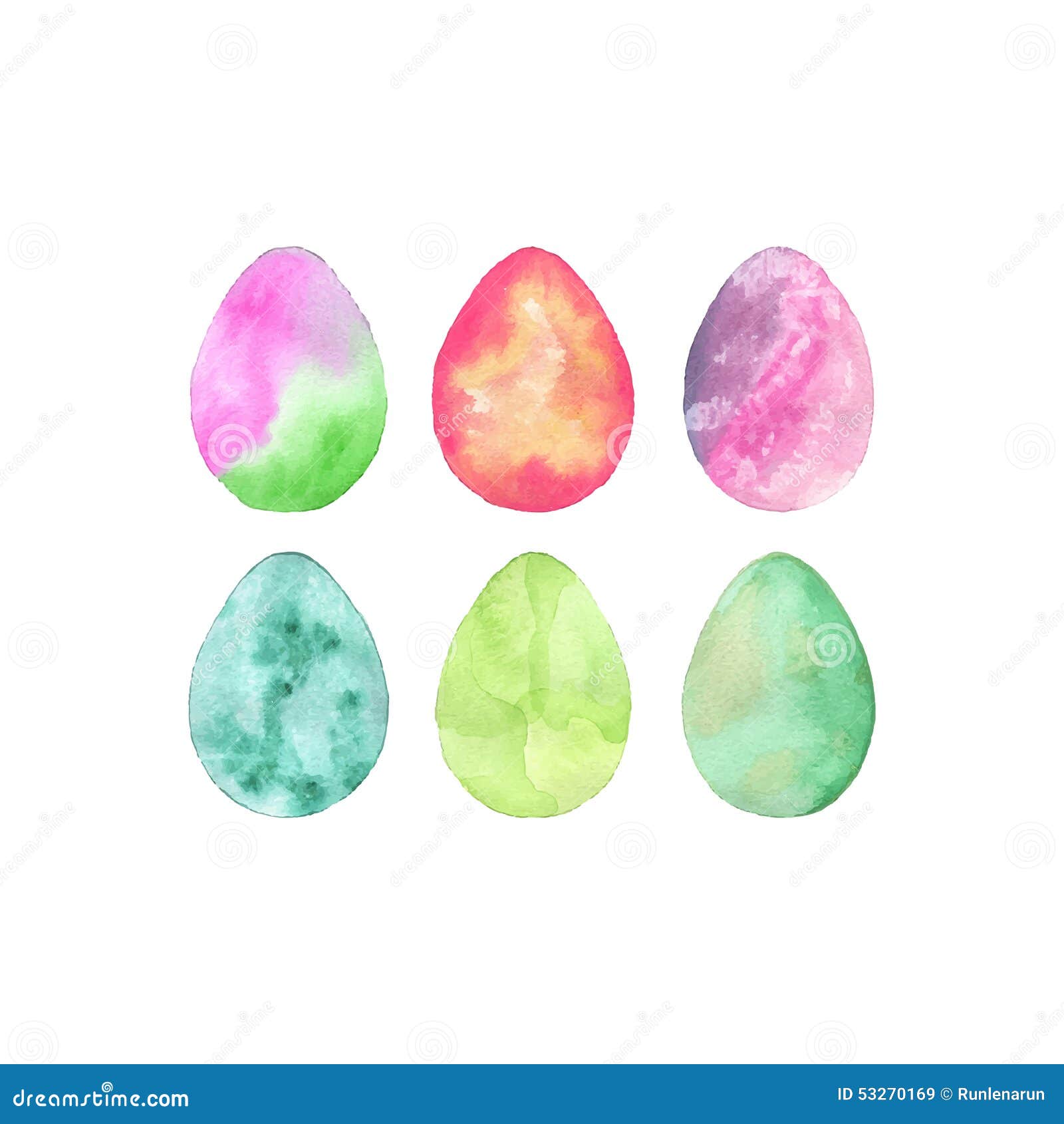 Reeks Van Paasei Vector Illustratie Van Vector Illustratie ...