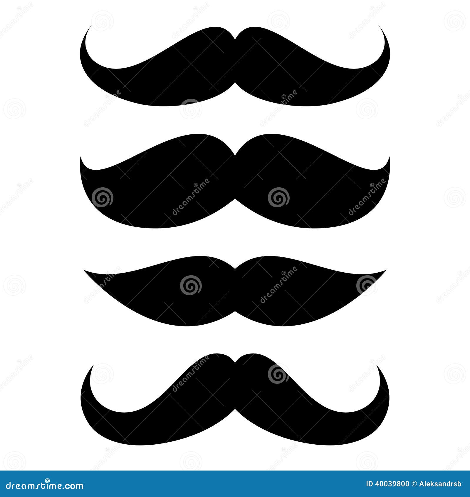 Reeks van snor vector illustratie. Illustration of mond - 40039800