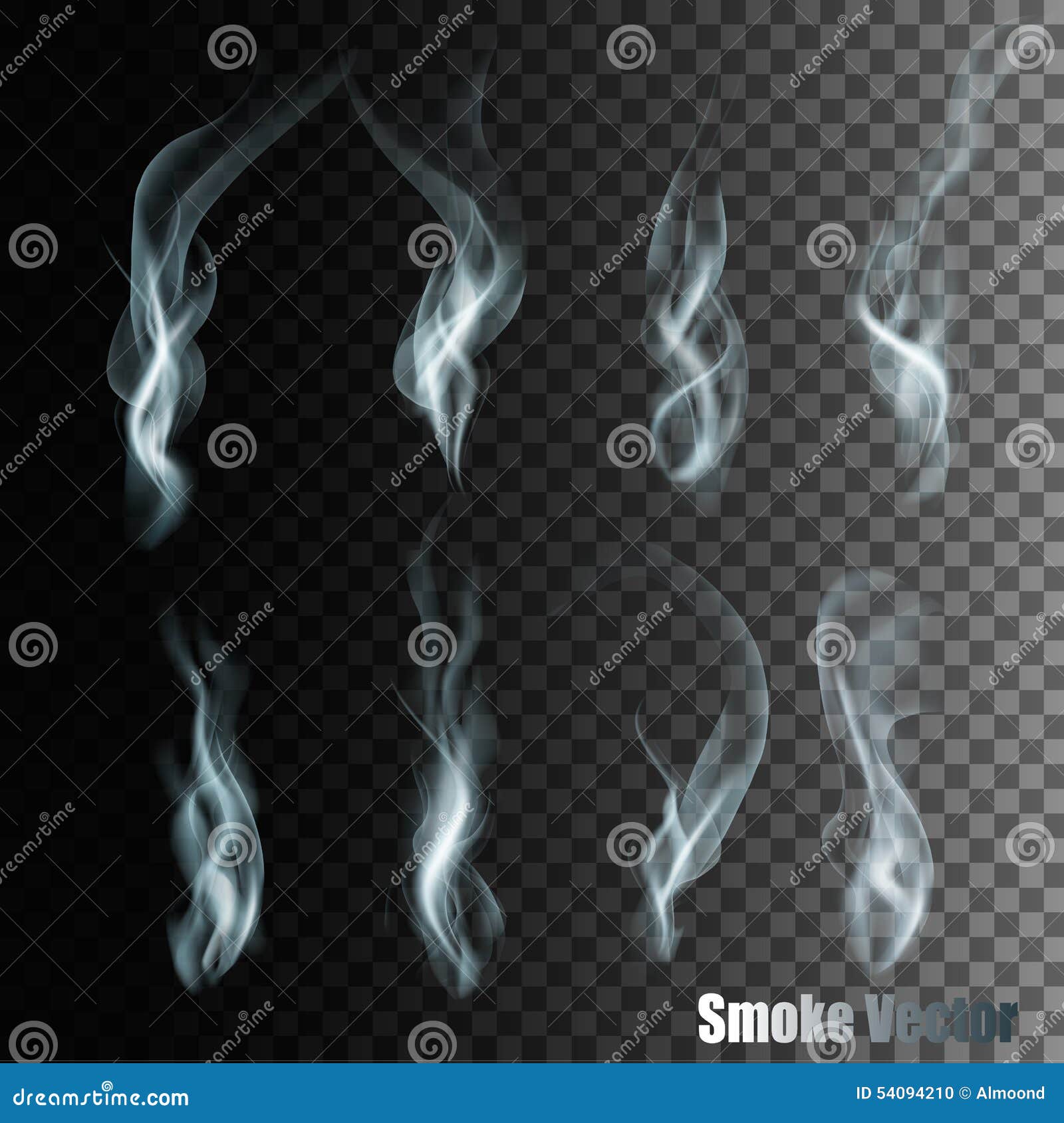 Reeks Van Transparante Verschillende Rook Vector Illustratie ...