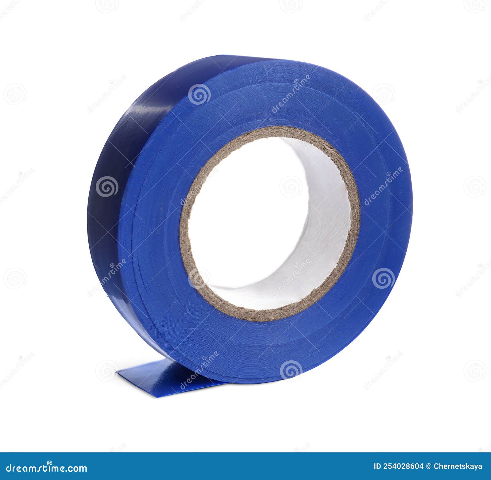 Reel of Blue Insulating Tape Isolated Stock Photo - Image of attach ...