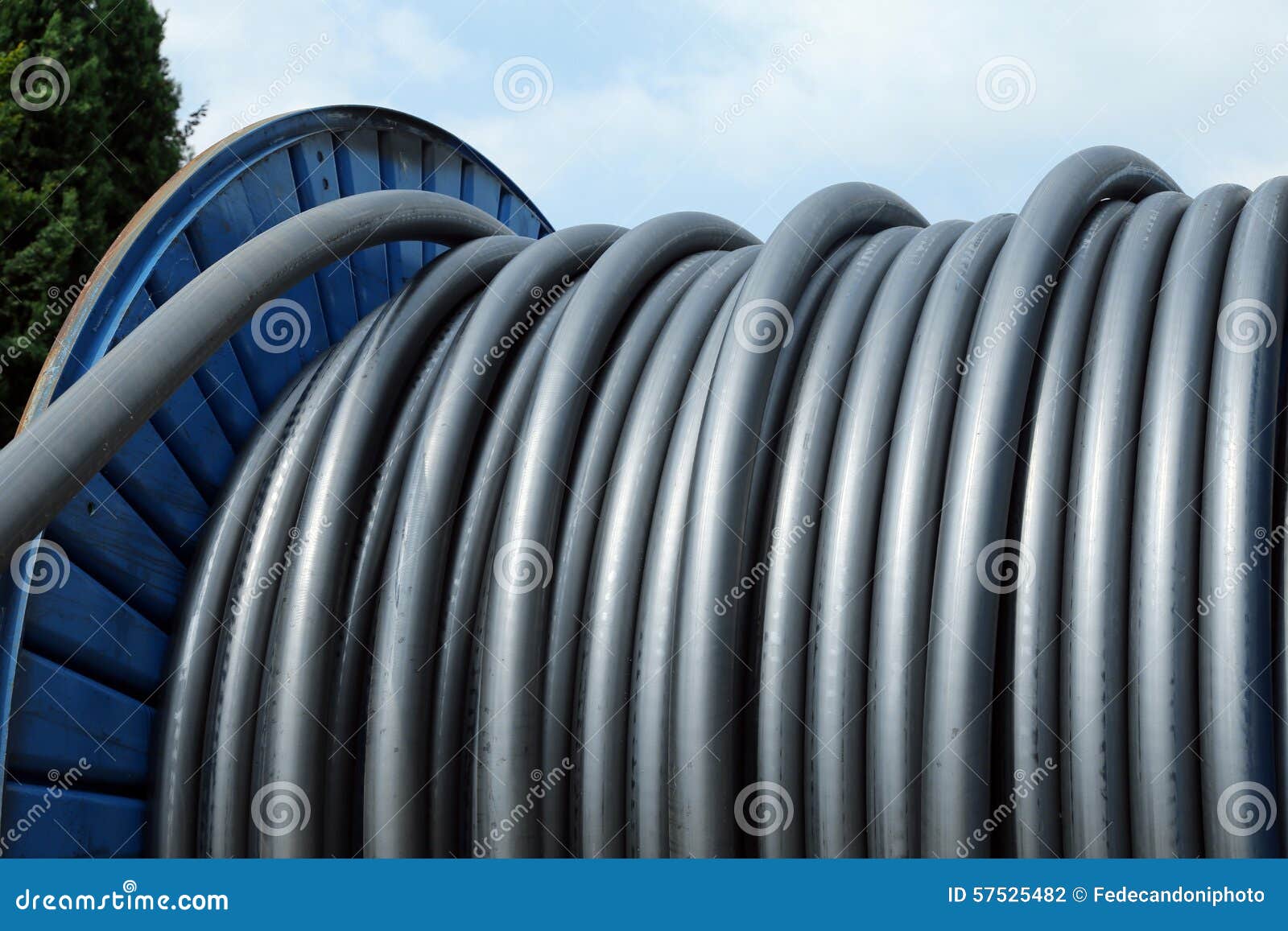Reel Cable To the Electrical Infrastructure in the Power Plant Stock ...
