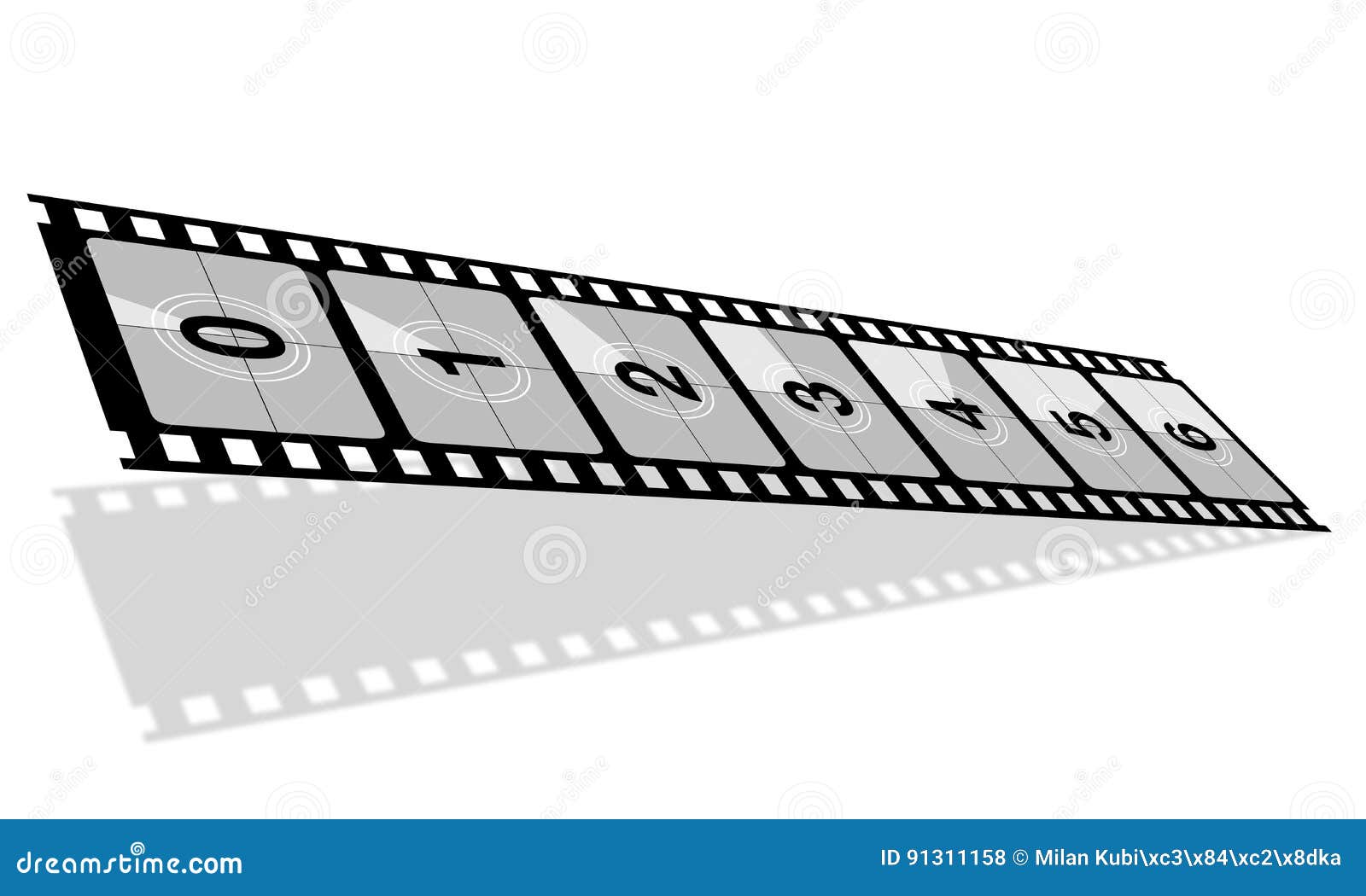 Reel film counter stock illustration. Illustration of digital - 91311158