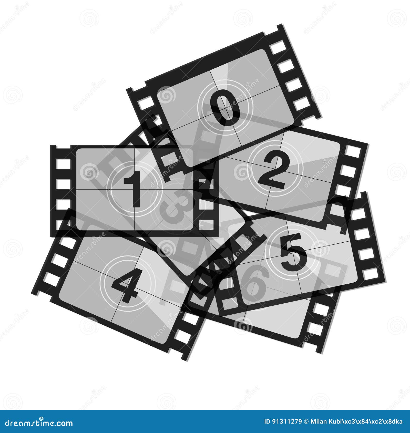 Reel film counter stock illustration. Illustration of border - 91311279