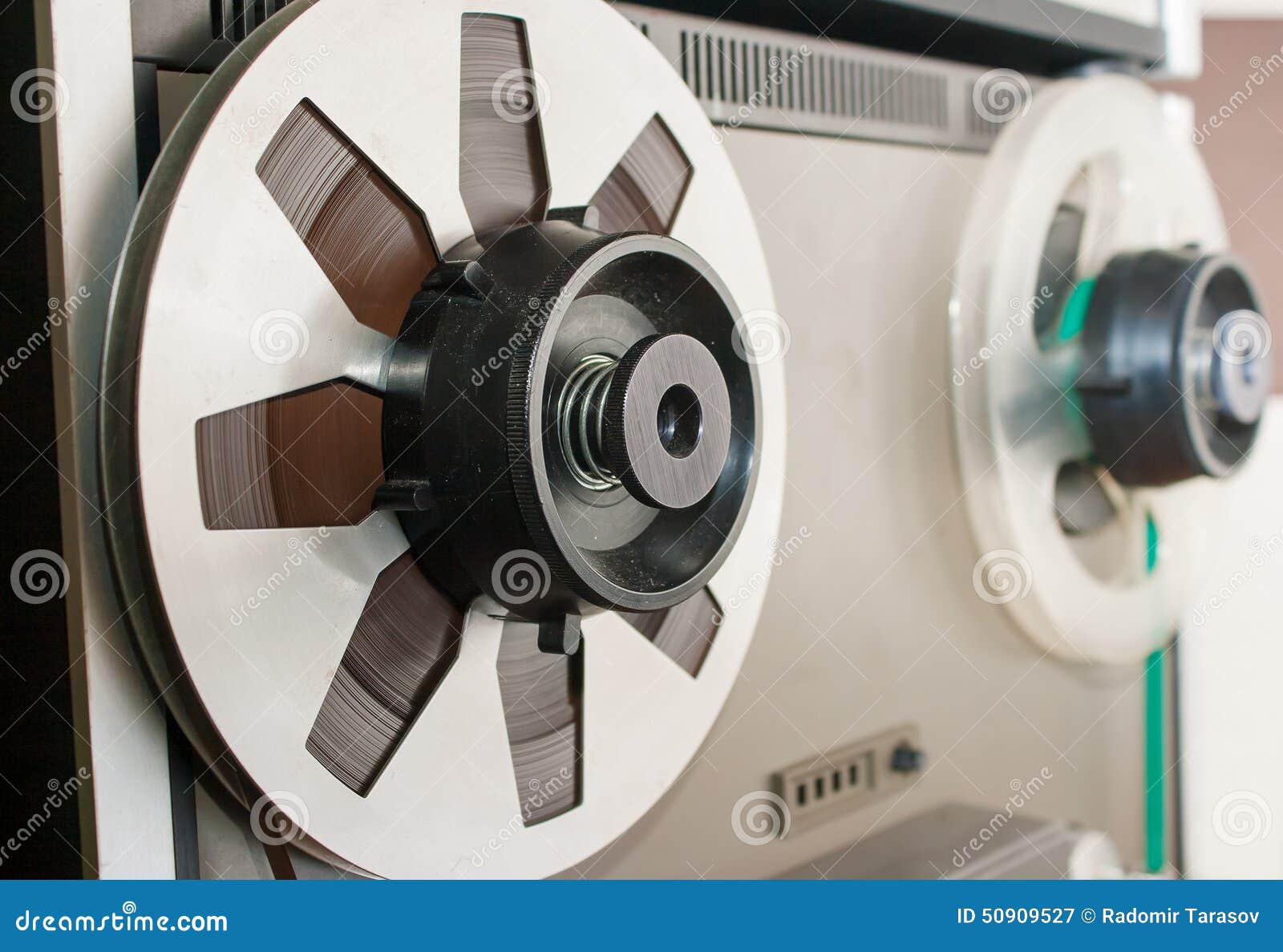 Reel with Magnetic Tape Closeup Stock Image - Image of play, design ...
