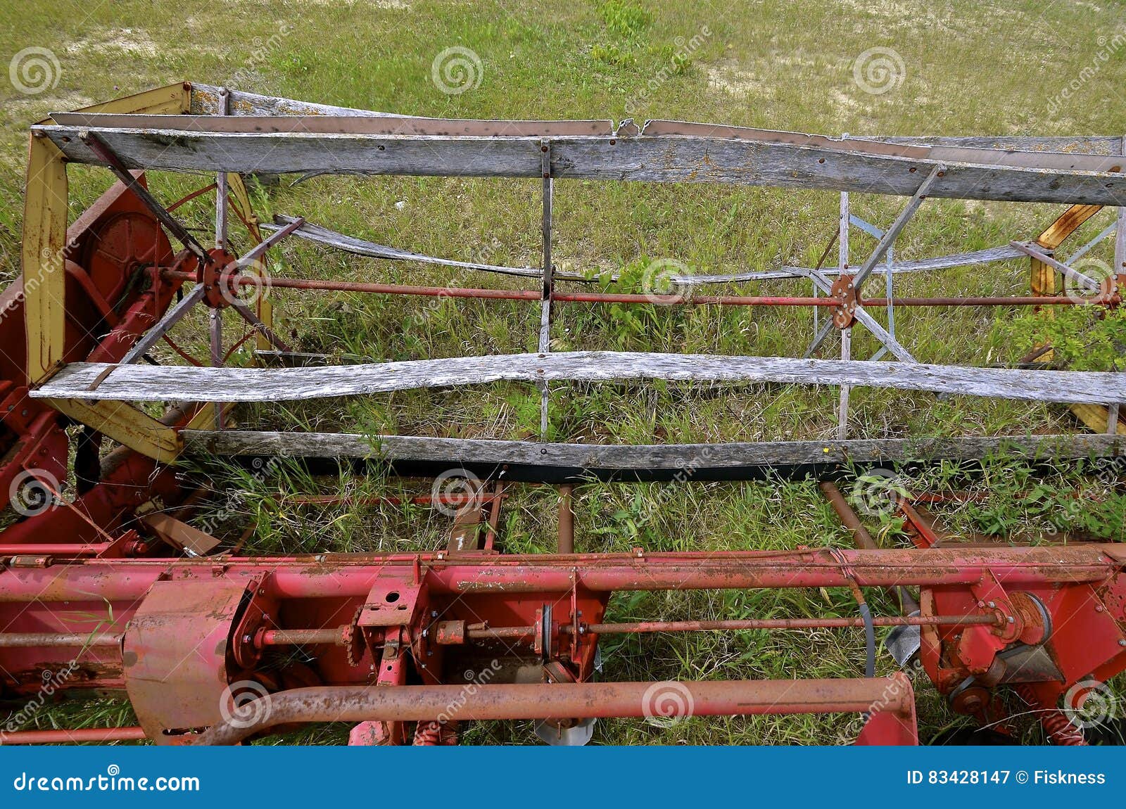 Reel of an Old Self Propelled Grain Swather Stock Image - Image of junk ...