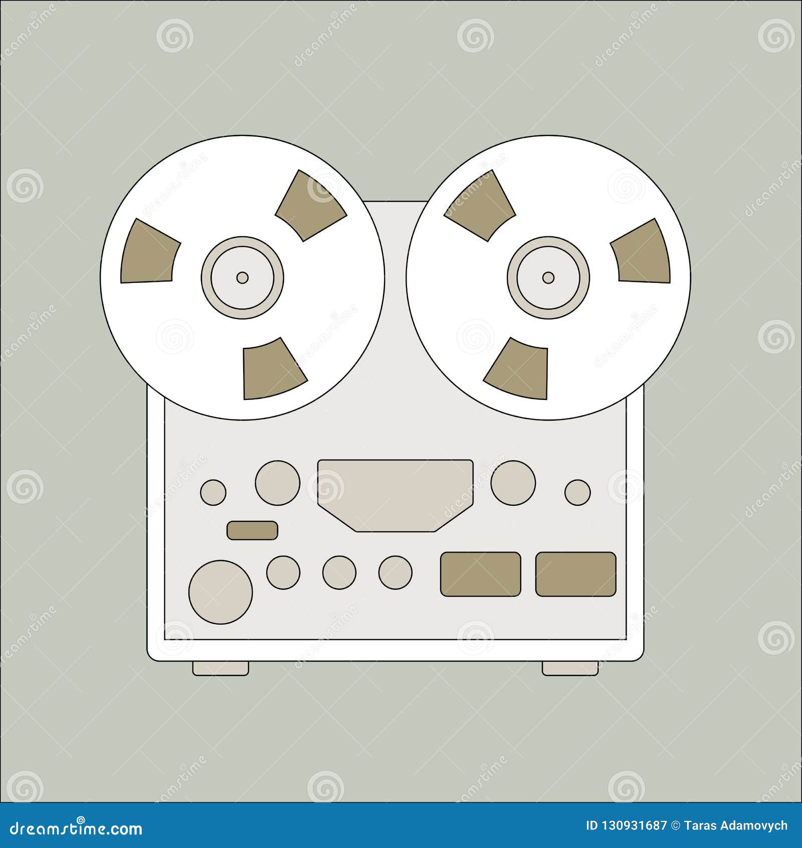 Reel Recorder Vector Illustration Flat Style Stock Vector ...