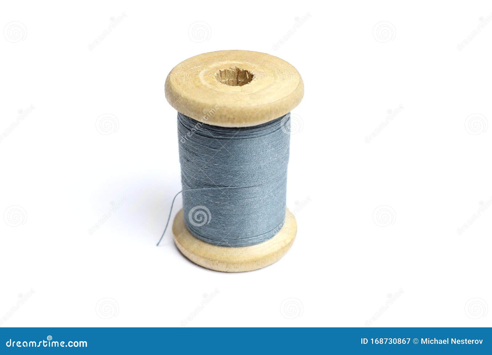 Reel, Spool Sewing Thread Isolated on White Stock Image - Image of ...