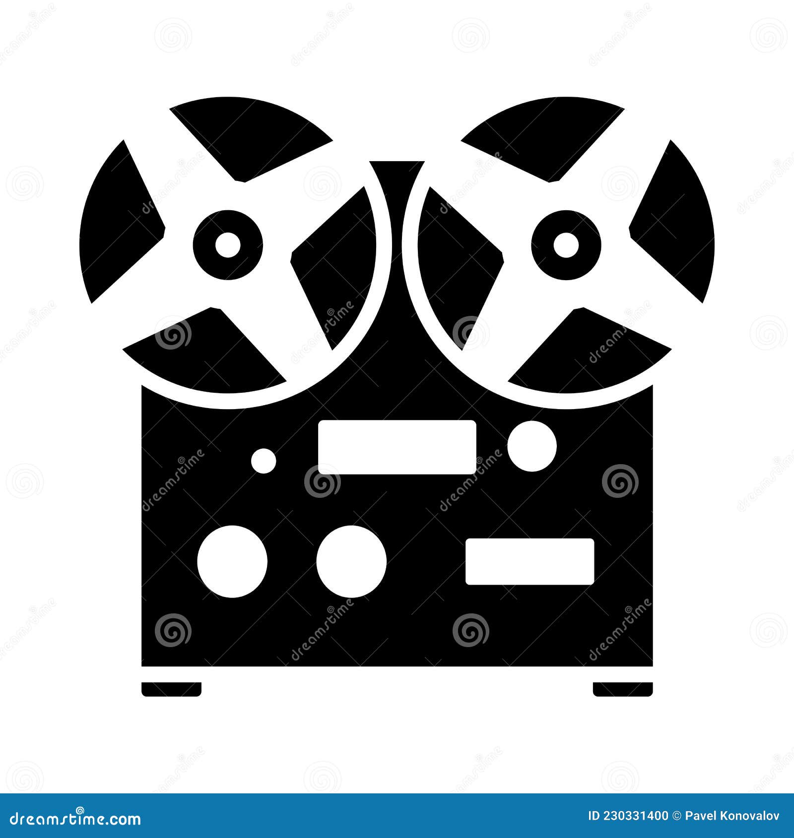 Reel Tape Recorder Icon stock vector. Illustration of element - 230331400