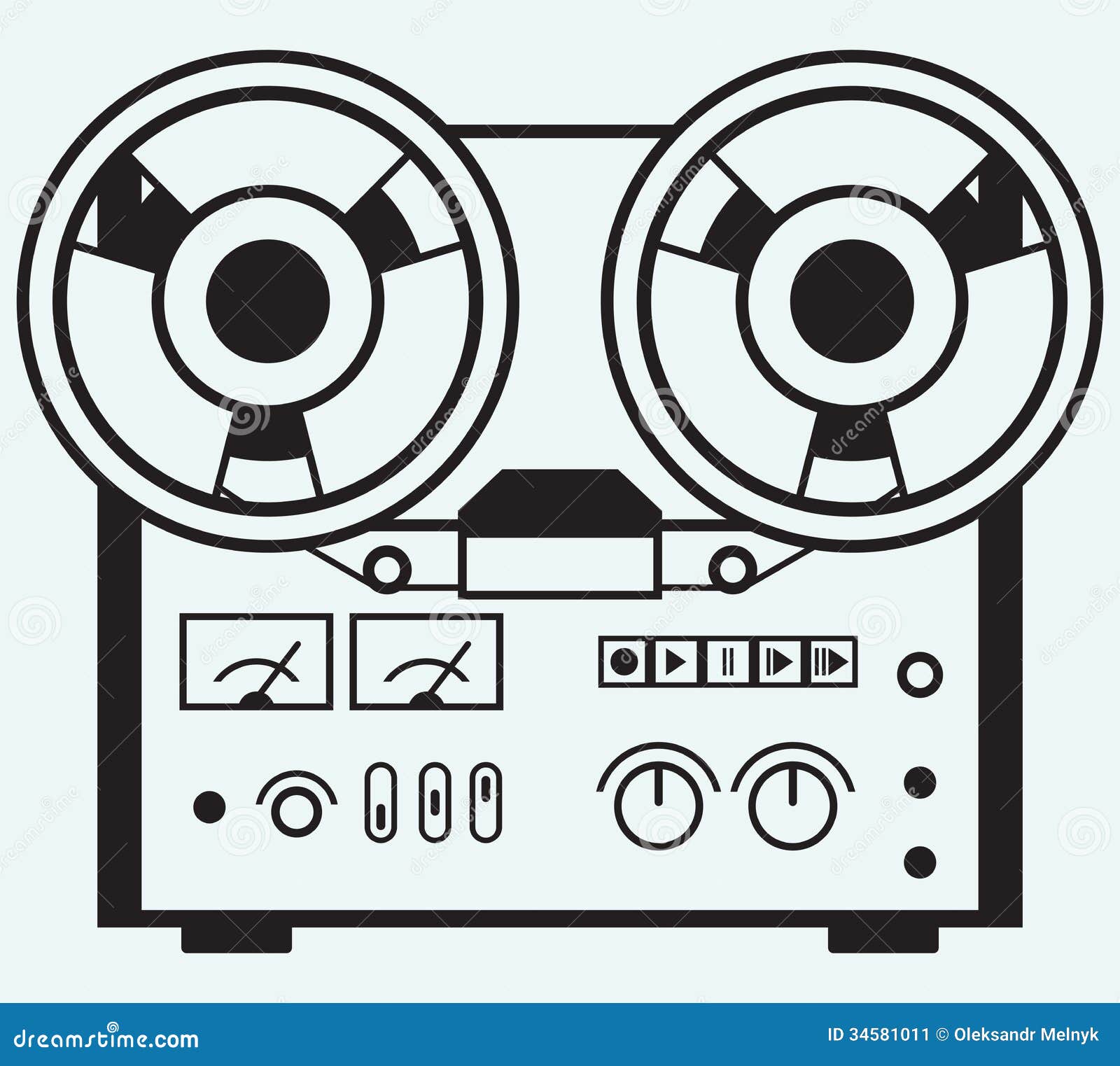 Reel To Reel Tape Recorder Vector Illustration | CartoonDealer.com ... Reel To Reel Tape Recorder Vector Illustration | CartoonDealer.com ...