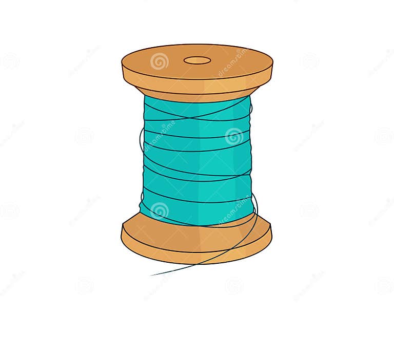 Reel of thread stock vector. Illustration of needle, single - 39520672