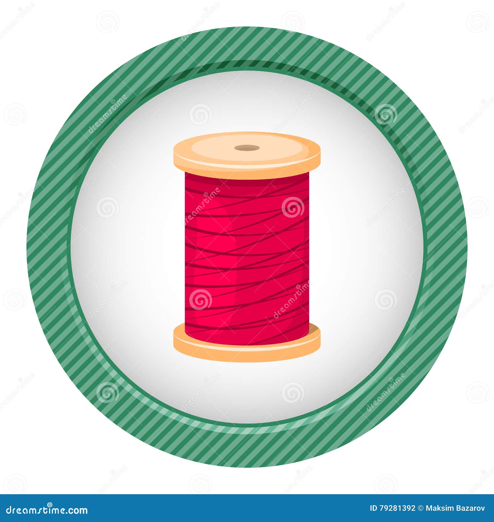 Reel with Thread, Vector Illustration Stock Vector - Illustration of ...