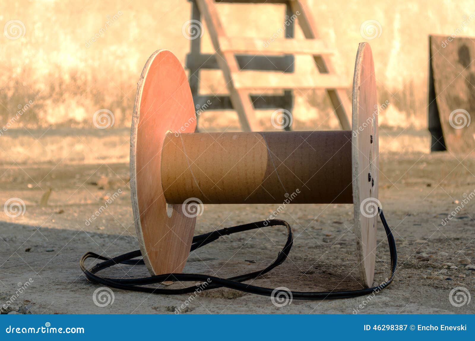 Reel without wire. stock image. Image of cable, fastener - 46298387
