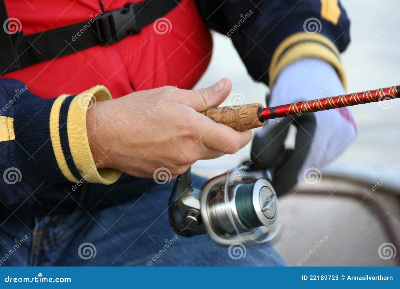 Reeling in a Fish stock image. Image of speed, leisure - 22189723
