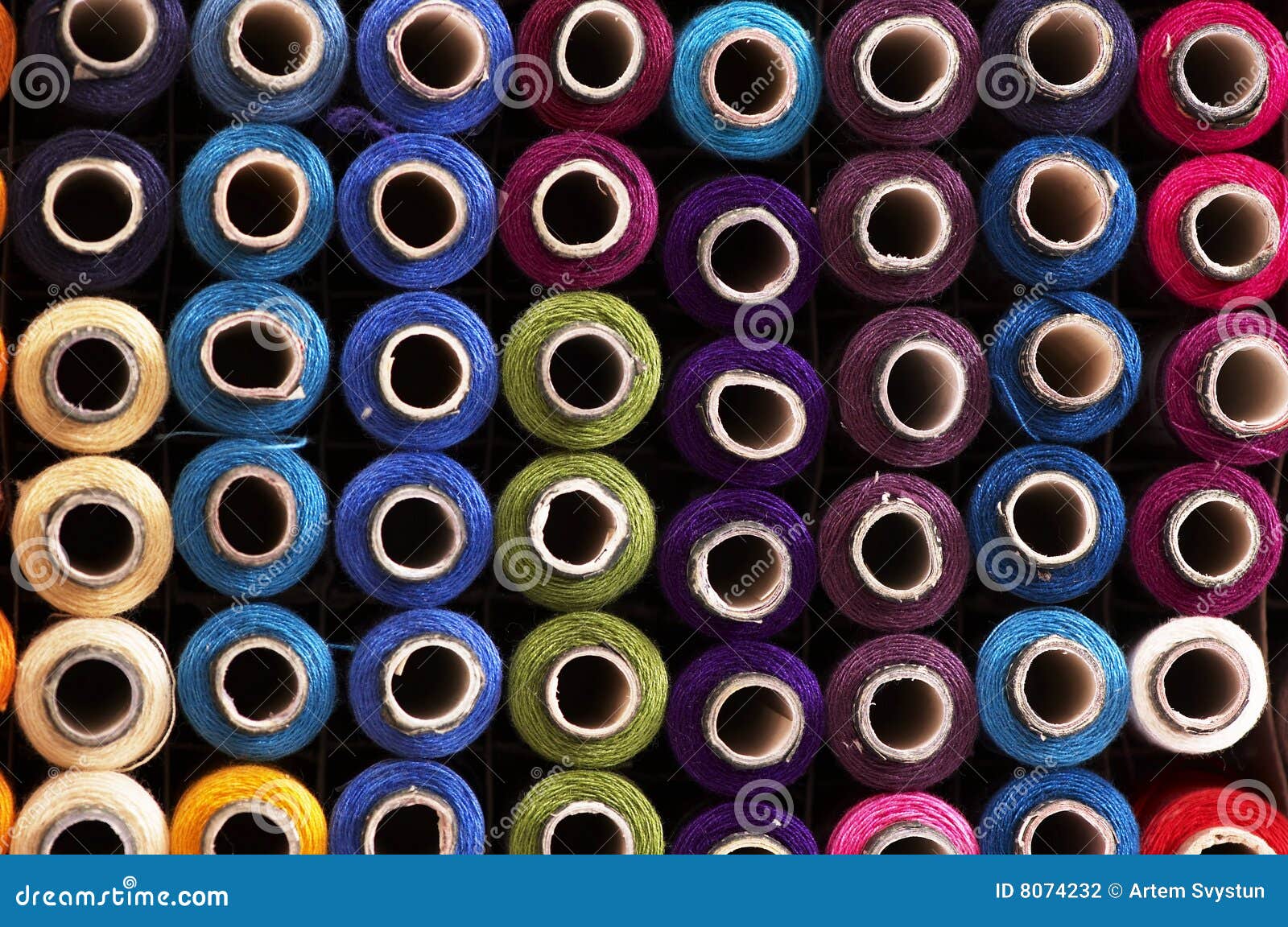 Reels of color threads stock photo. Image of coil, accessory - 8074232