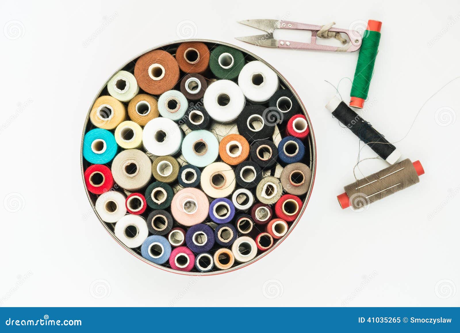 Reels of thread stock image. Image of product, scissors - 41035265
