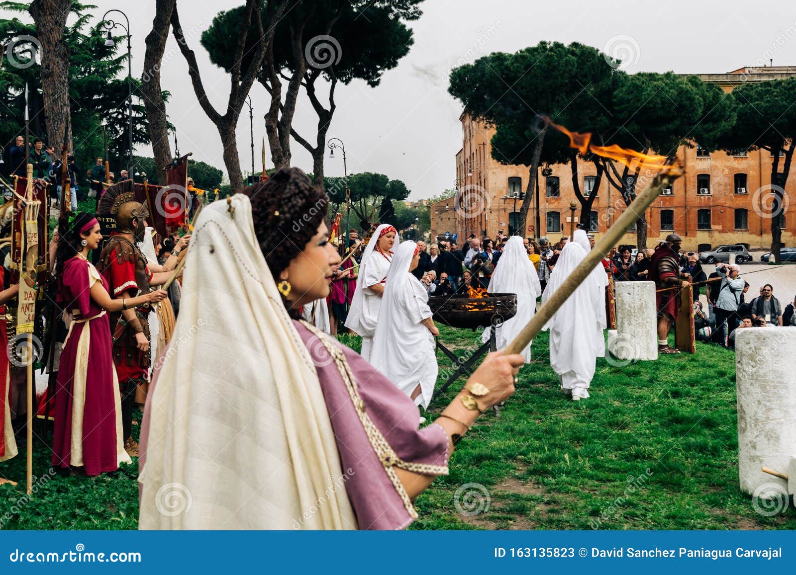 Reenactment of Ceremony with Roman Priestesses in the Maximum Circus of ...