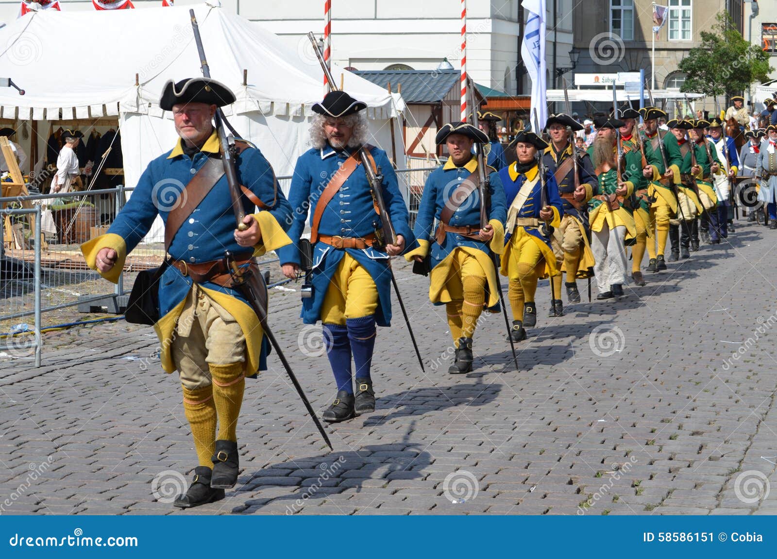 Reenactment: Soldados De Carolean Do Sueco Desde 1700 Foto Editorial ...