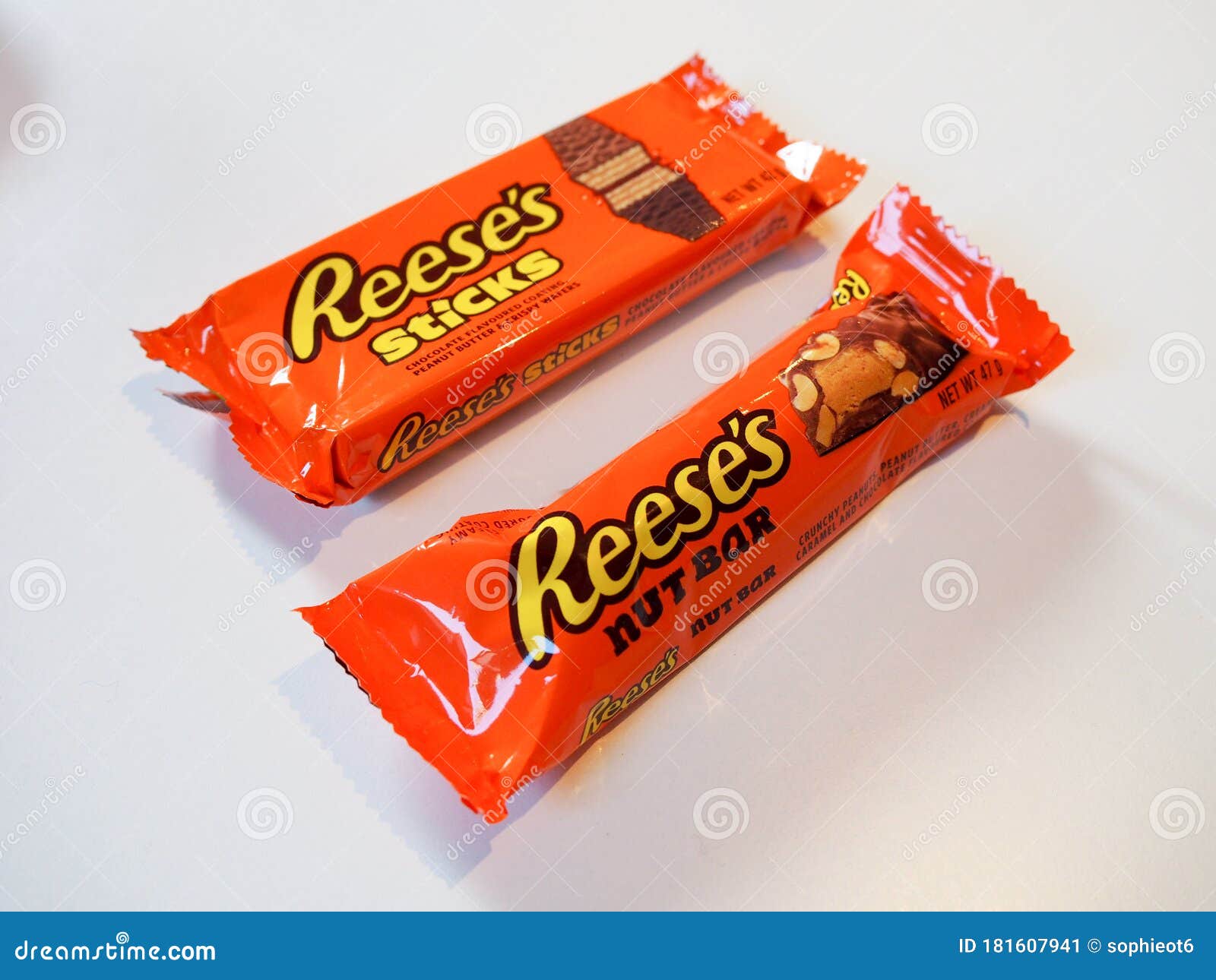 Orange Peanut Butter Cups Reese's Trio Candy Package Isolated On White ... Orange Peanut Butter Cups Reese's Trio Candy Package Isolated On White ...