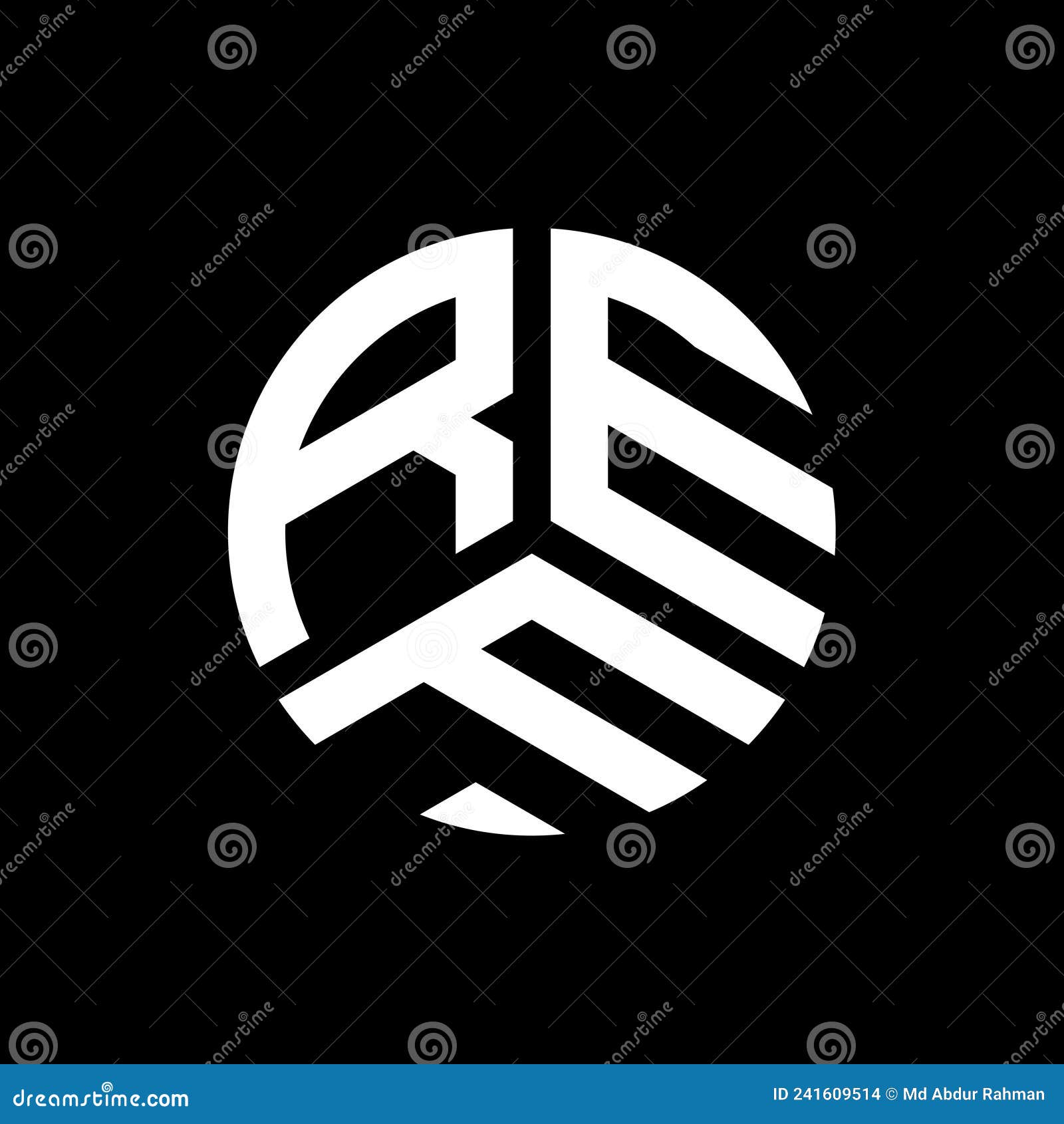 REF Letter Logo Design on Black Background. REF Creative Initials ...