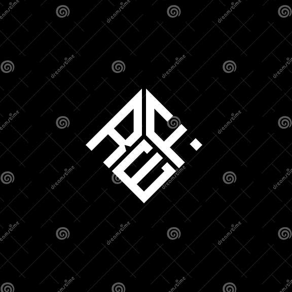 REF Letter Logo Design on Black Background. REF Creative Initials ...