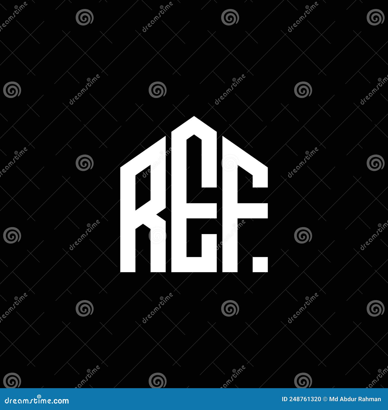 REF Letter Logo Design On BLACK Background. REF Creative Initials ...