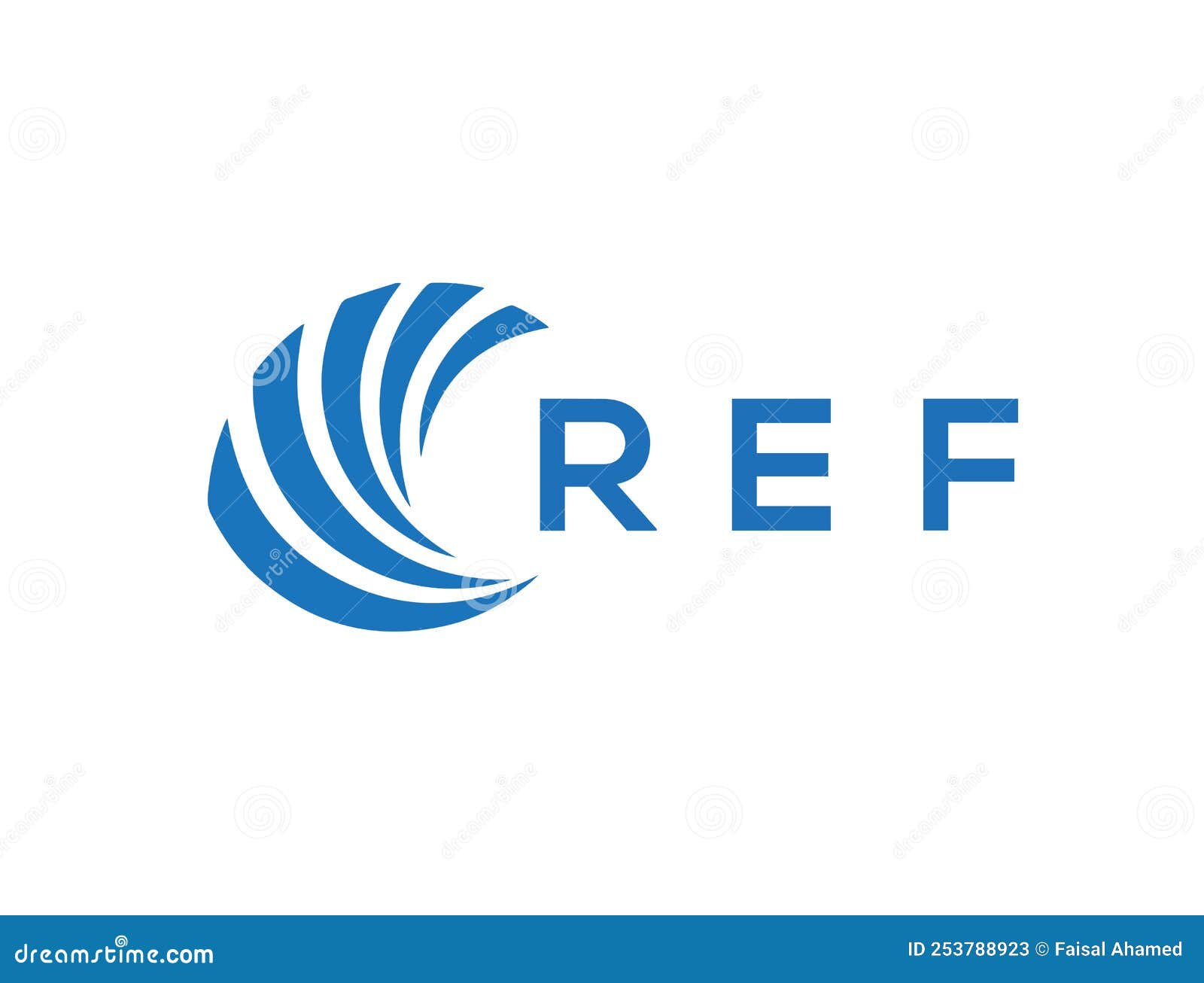 REF Letter Logo Design on White Background. REF Creative Circle Letter ...