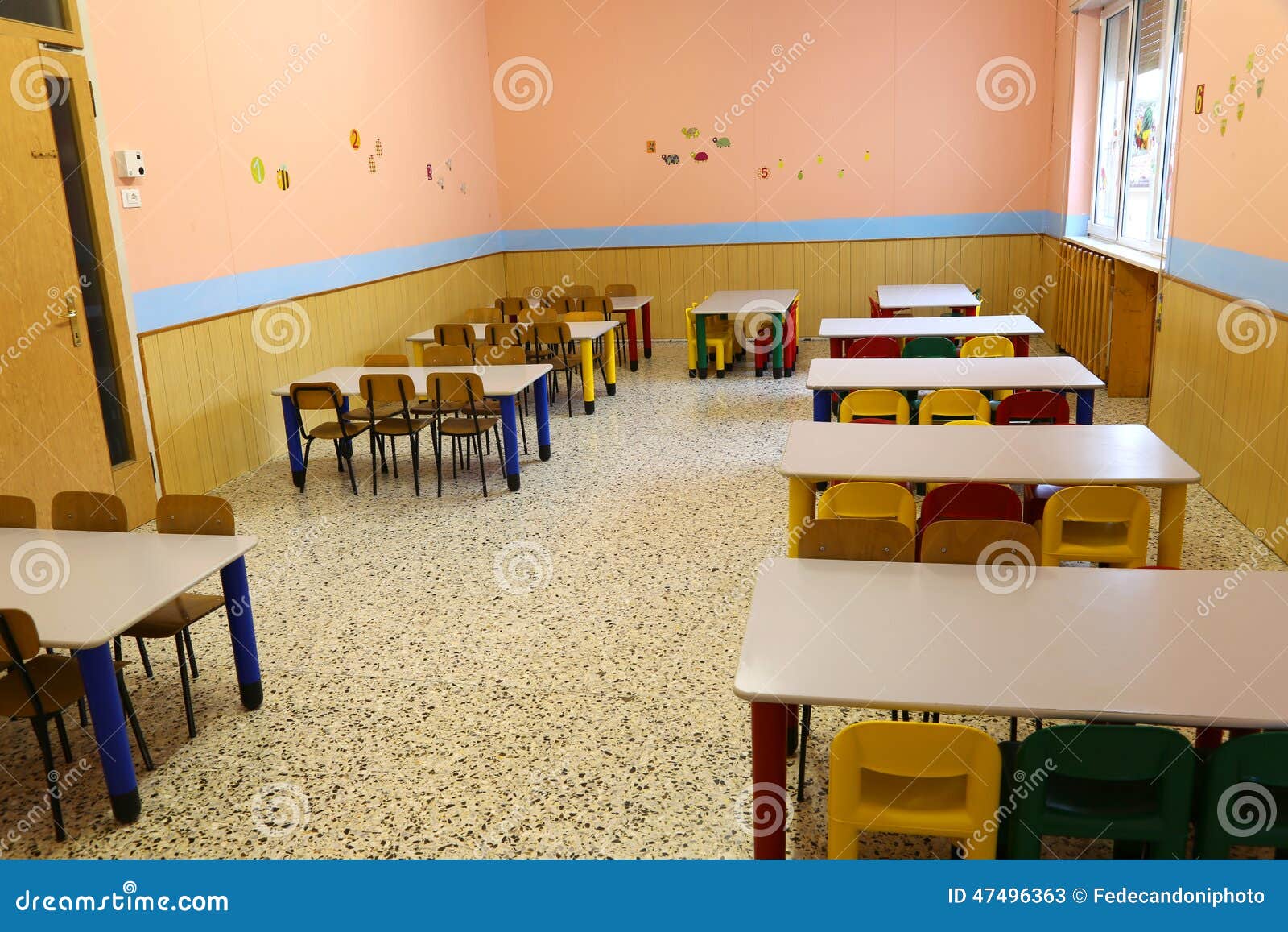 Refectory of the School Canteen before Lunch Break Stock Image - Image ...
