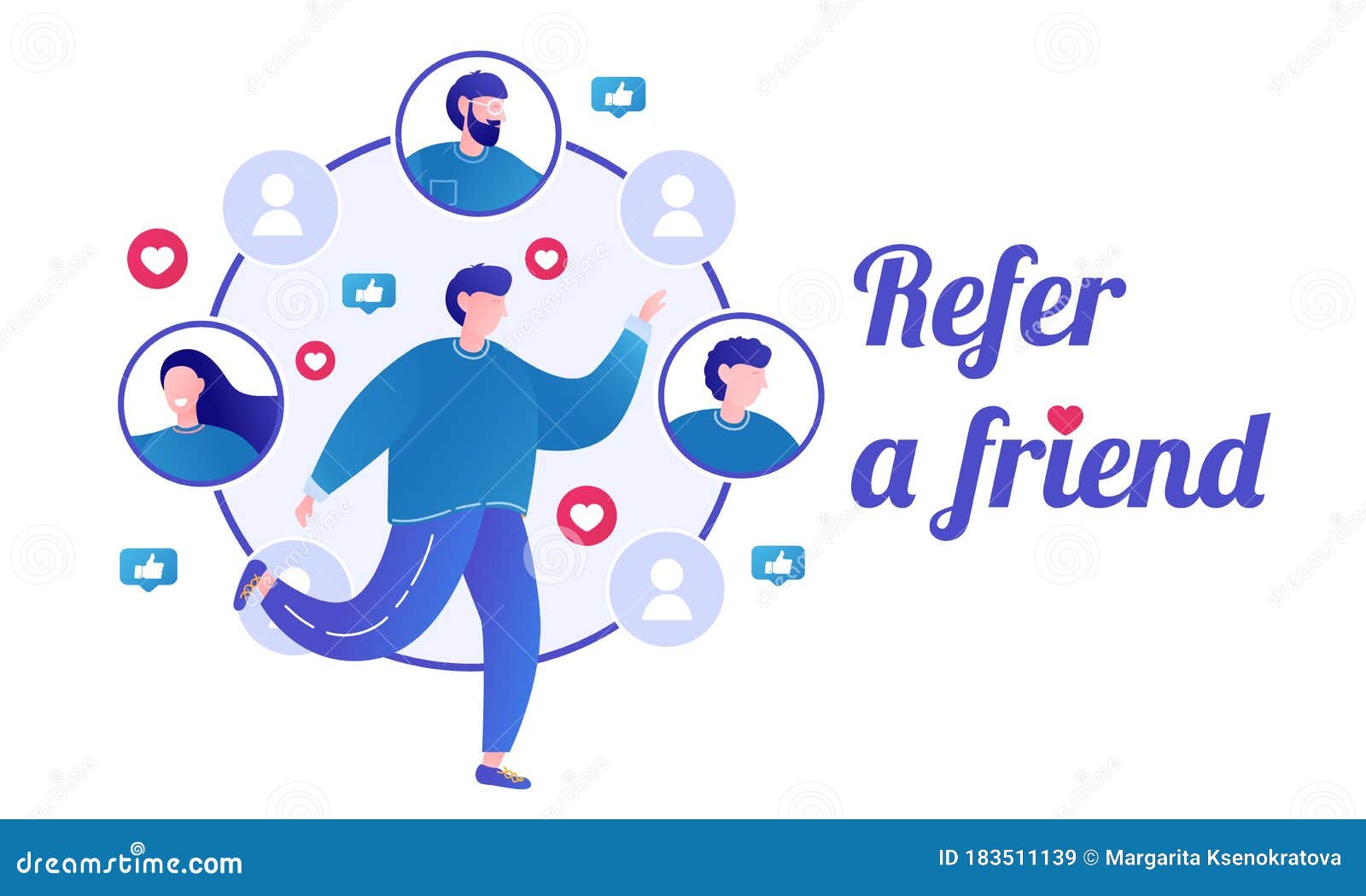 Refer a Friend Concept. Referral Program, Referral Marketing, Referring ... Refer a Friend Concept. Referral Program, Referral Marketing, Referring ...