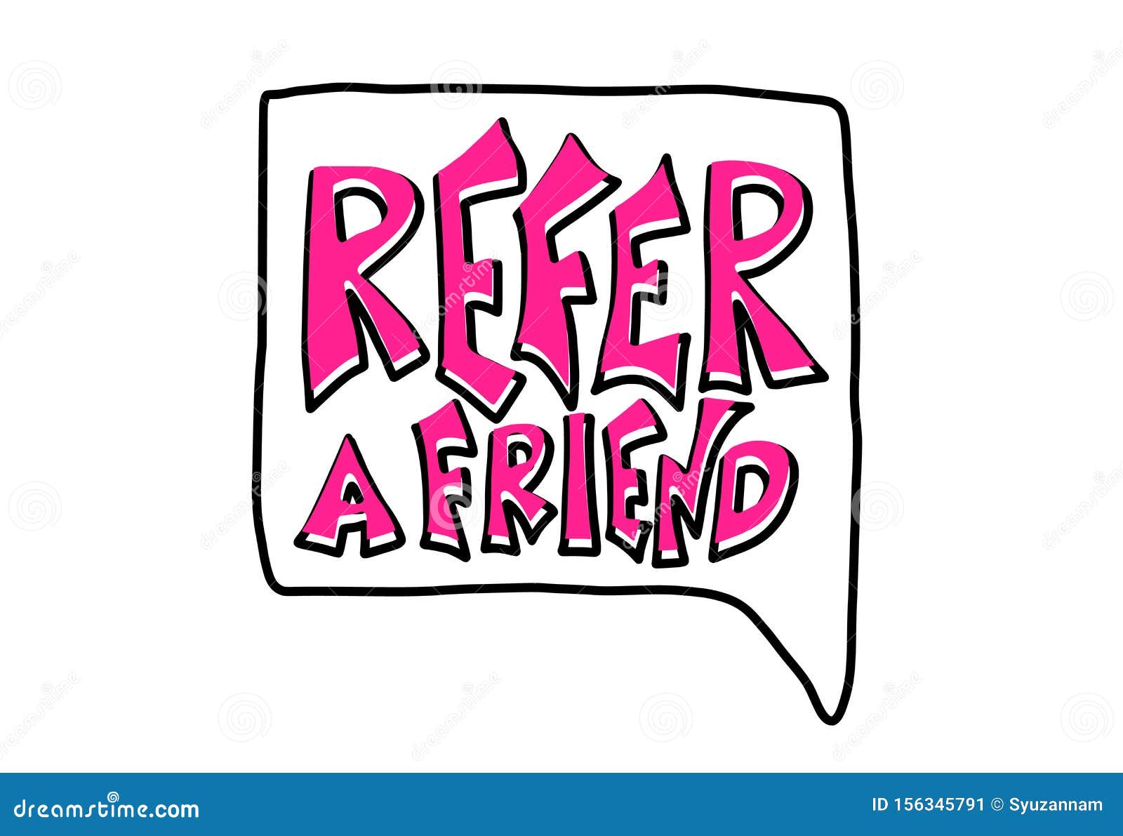 Refer a Friend Stylized Quote. Vector Text. Stock Vector - Illustration ... Refer a Friend Stylized Quote. Vector Text. Stock Vector - Illustration ...