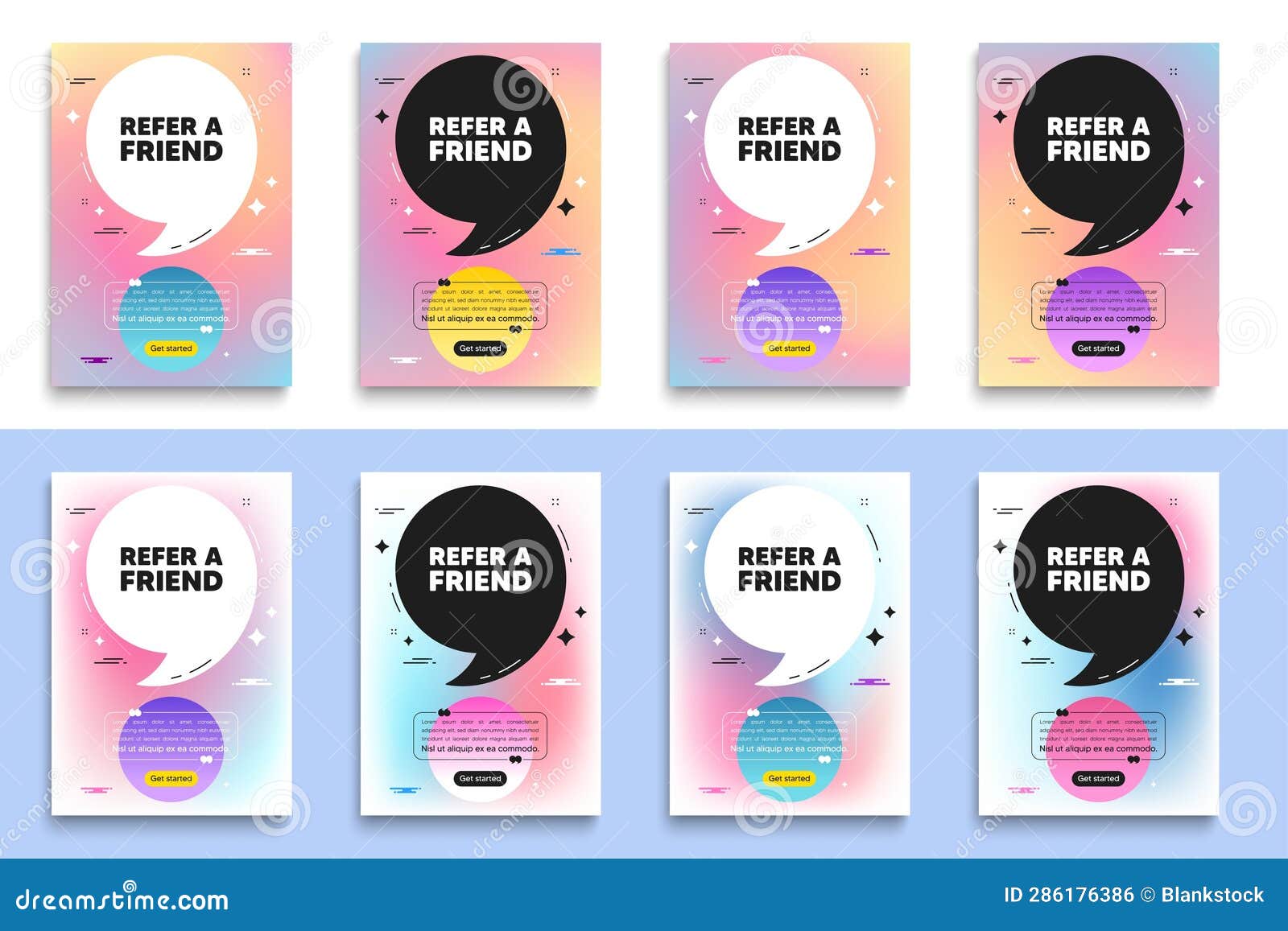 Refer a Friend Symbol. Referral Program Sign. Poster Frame with Quote ...