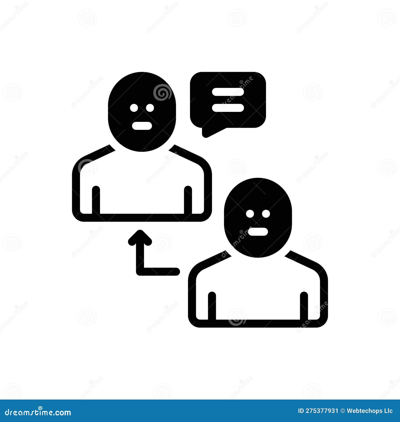 Black Solid Icon for Refer, Friend and Communication Stock Vector ...