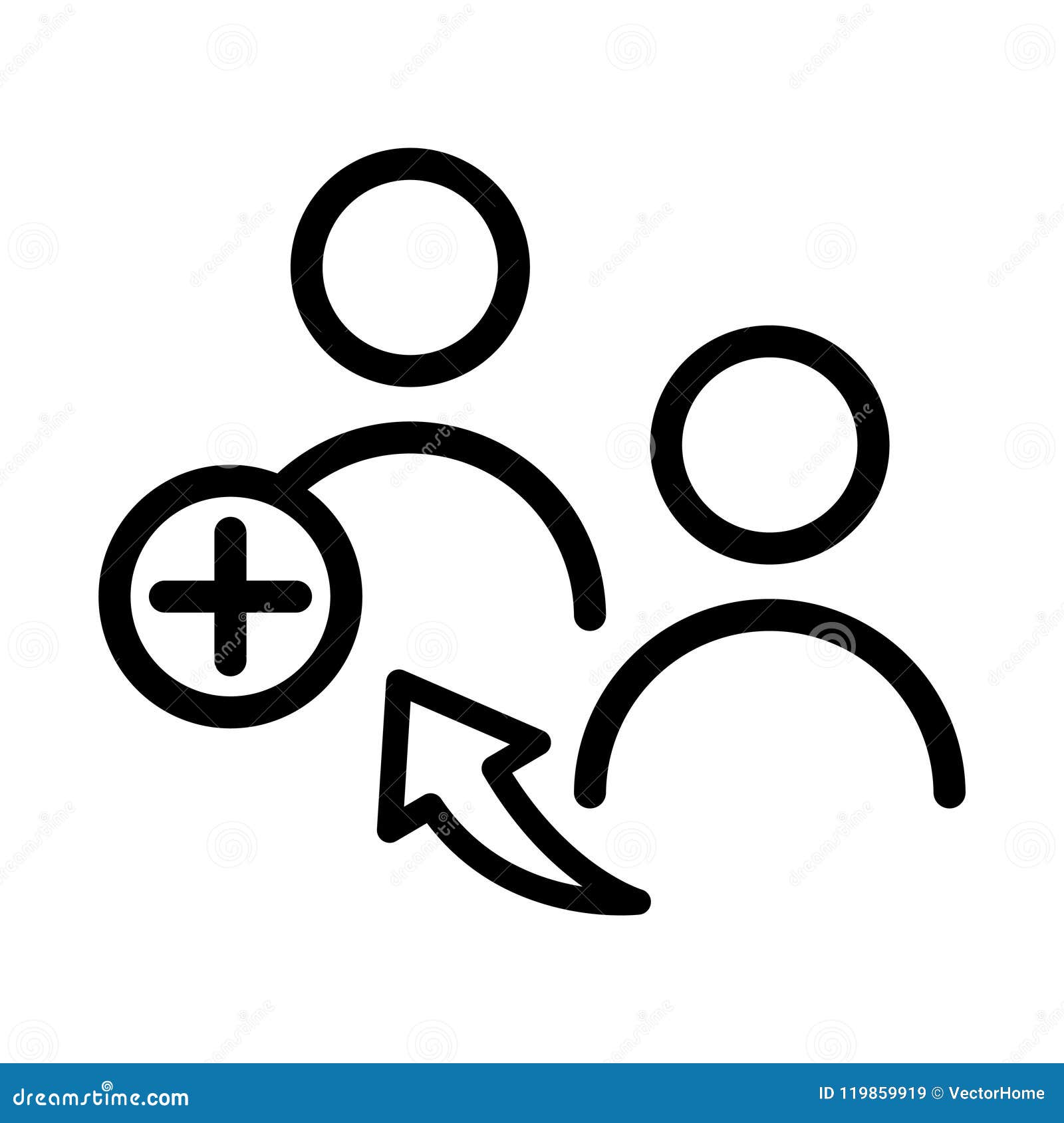 Refer Icon, Vector Illustration Stock Vector - Illustration of line ...