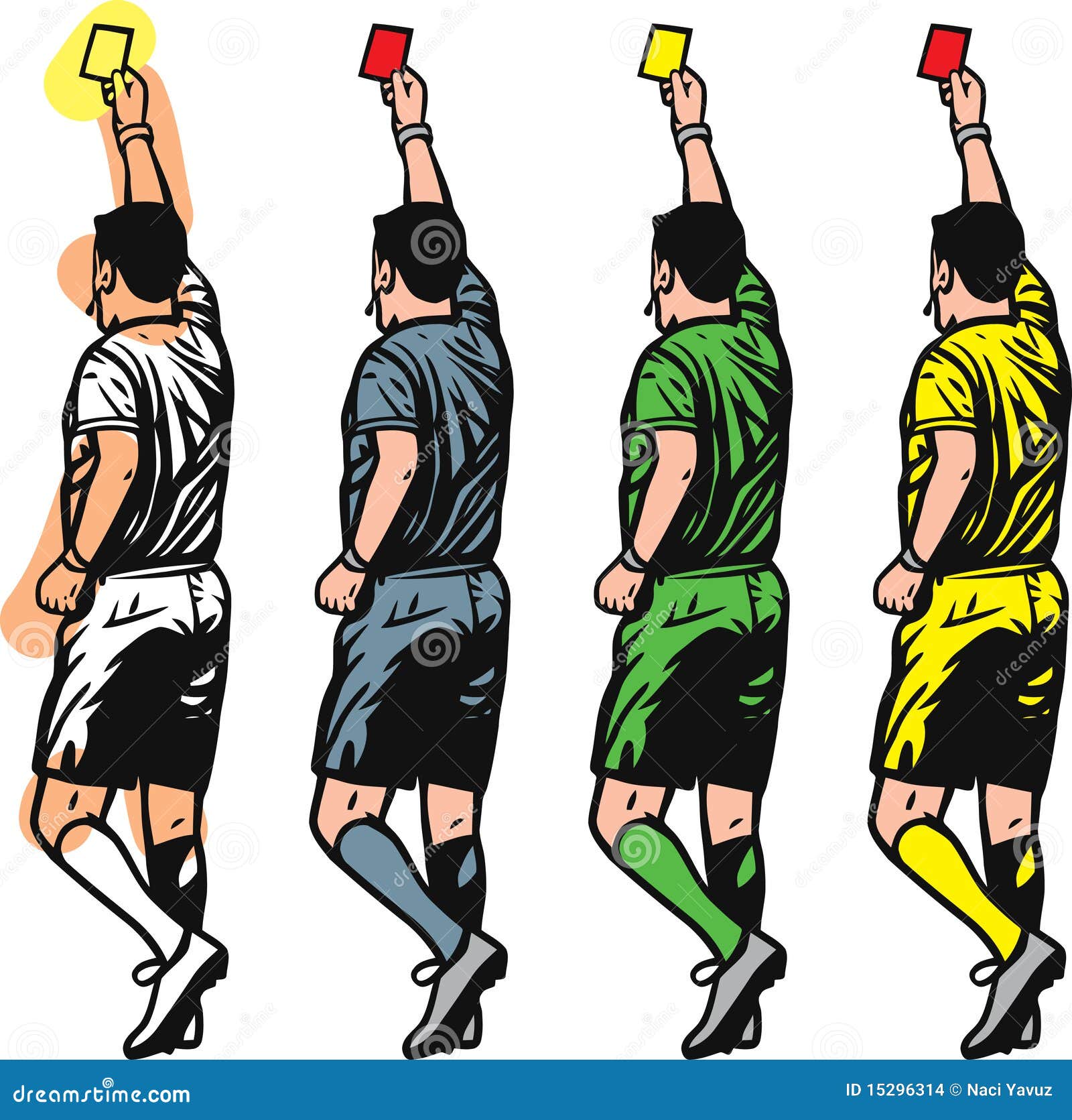 Referee stock vector. Illustration of yellow, holding - 15296314