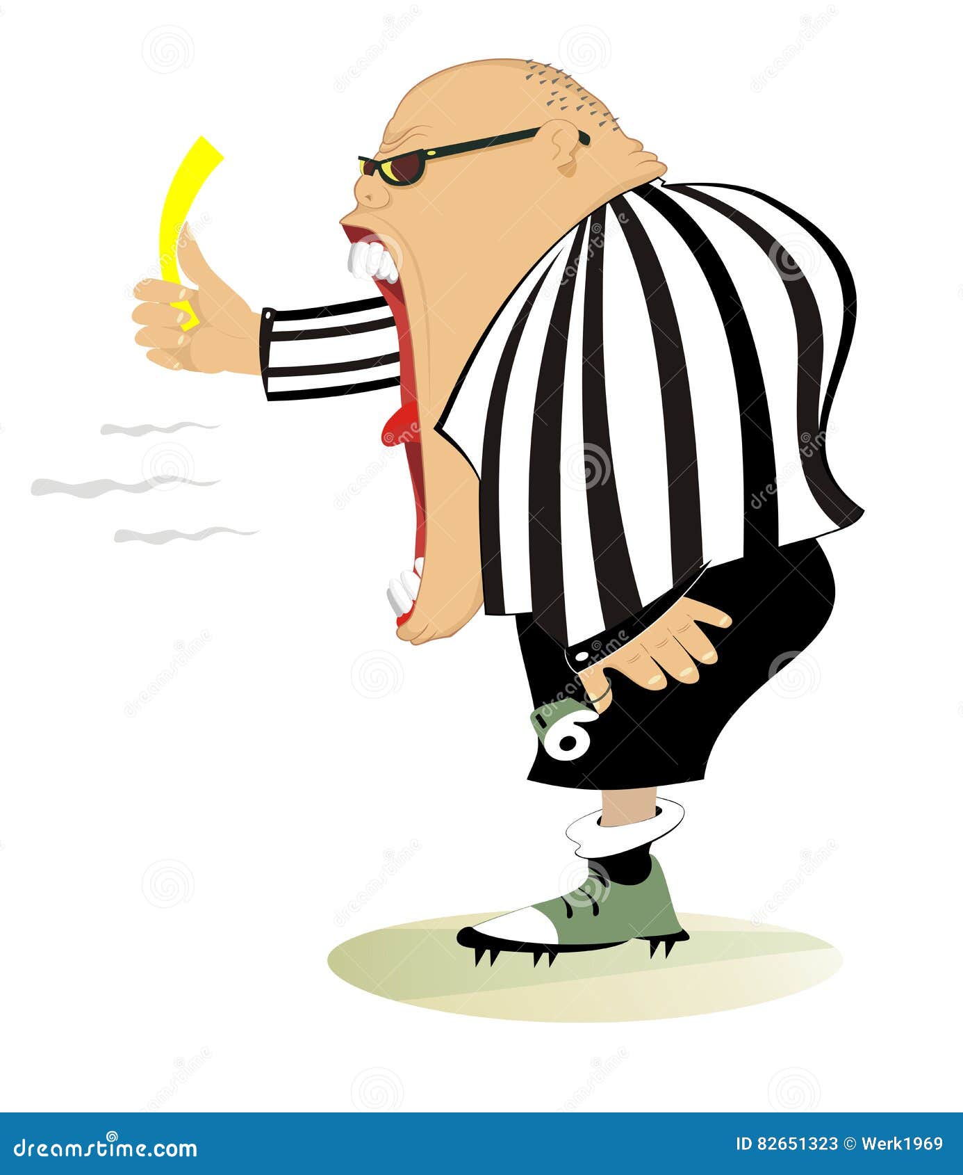 Referee stock vector. Illustration of smile, original - 82651323