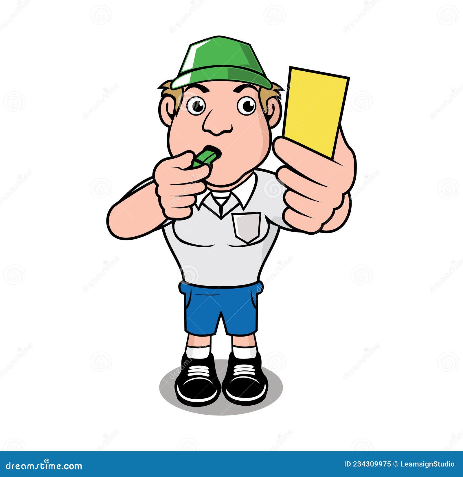 Referee Cartoon Character Design Illustration Stock Vector ...