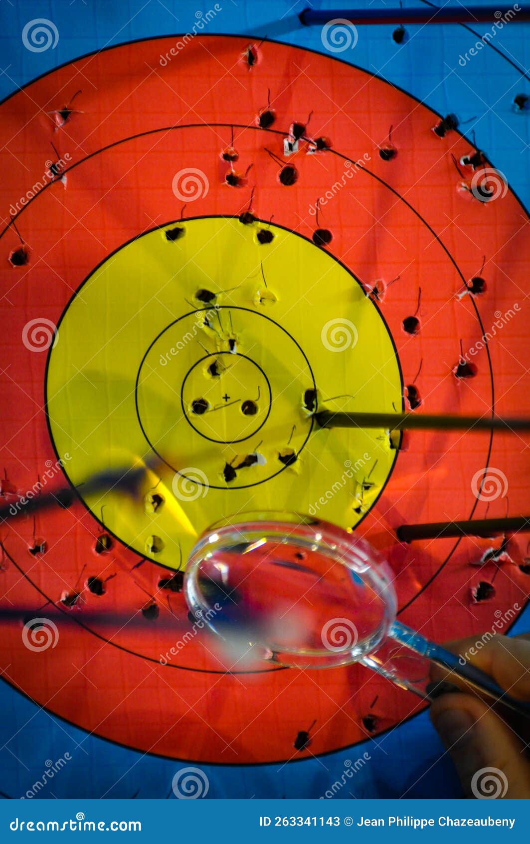 Archery Contest Target Coat of Arms Arrows Archer Stock Image - Image ...