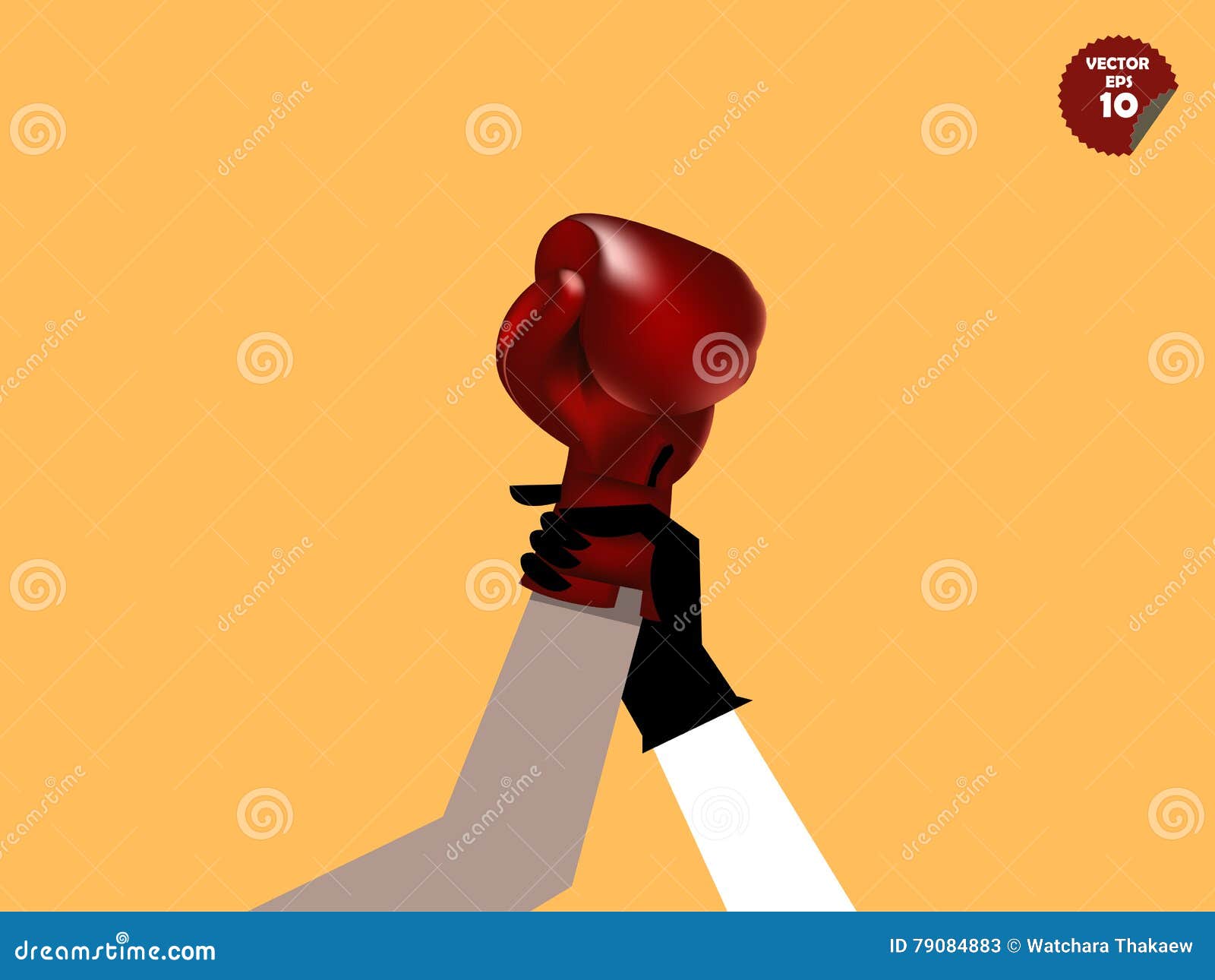 Referee Declaring the Boxing Winner,winner Concept Stock Vector ...